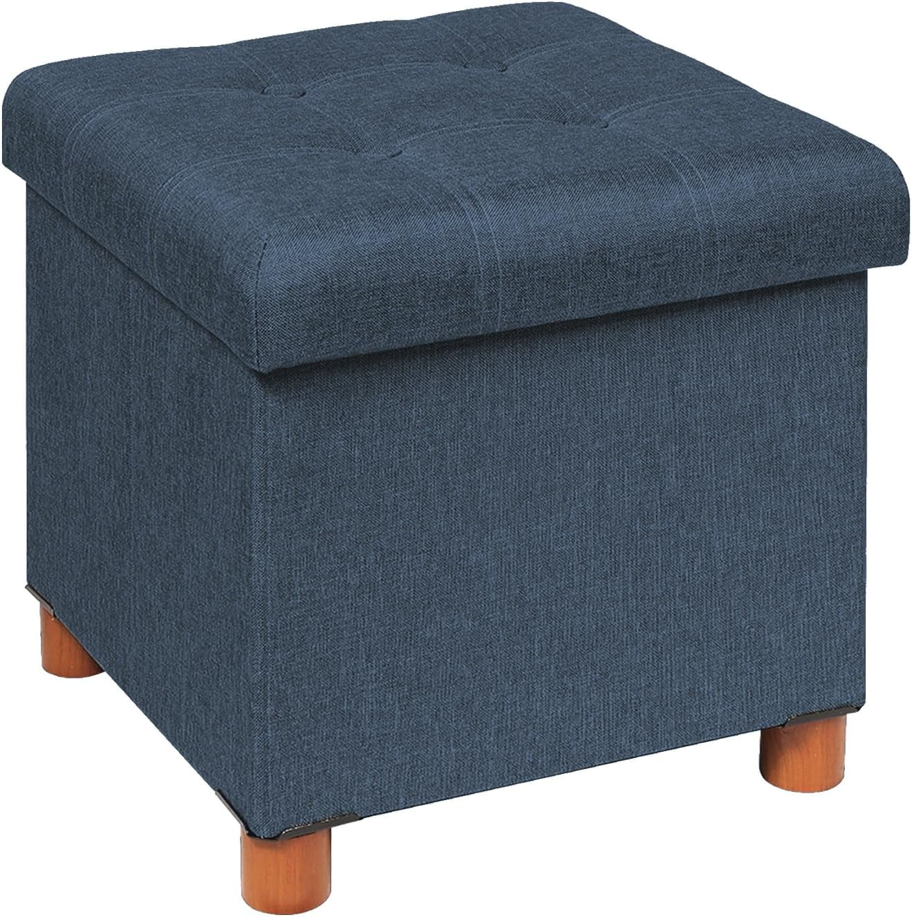 Ottoman with Storage Coffee Table, Grey Footrest-Stool Linen Toy Chest ...