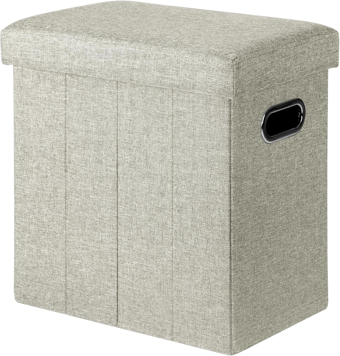 Ottoman with Storage Collapsible Fabric Ottoman Footrest Foot Stool ...