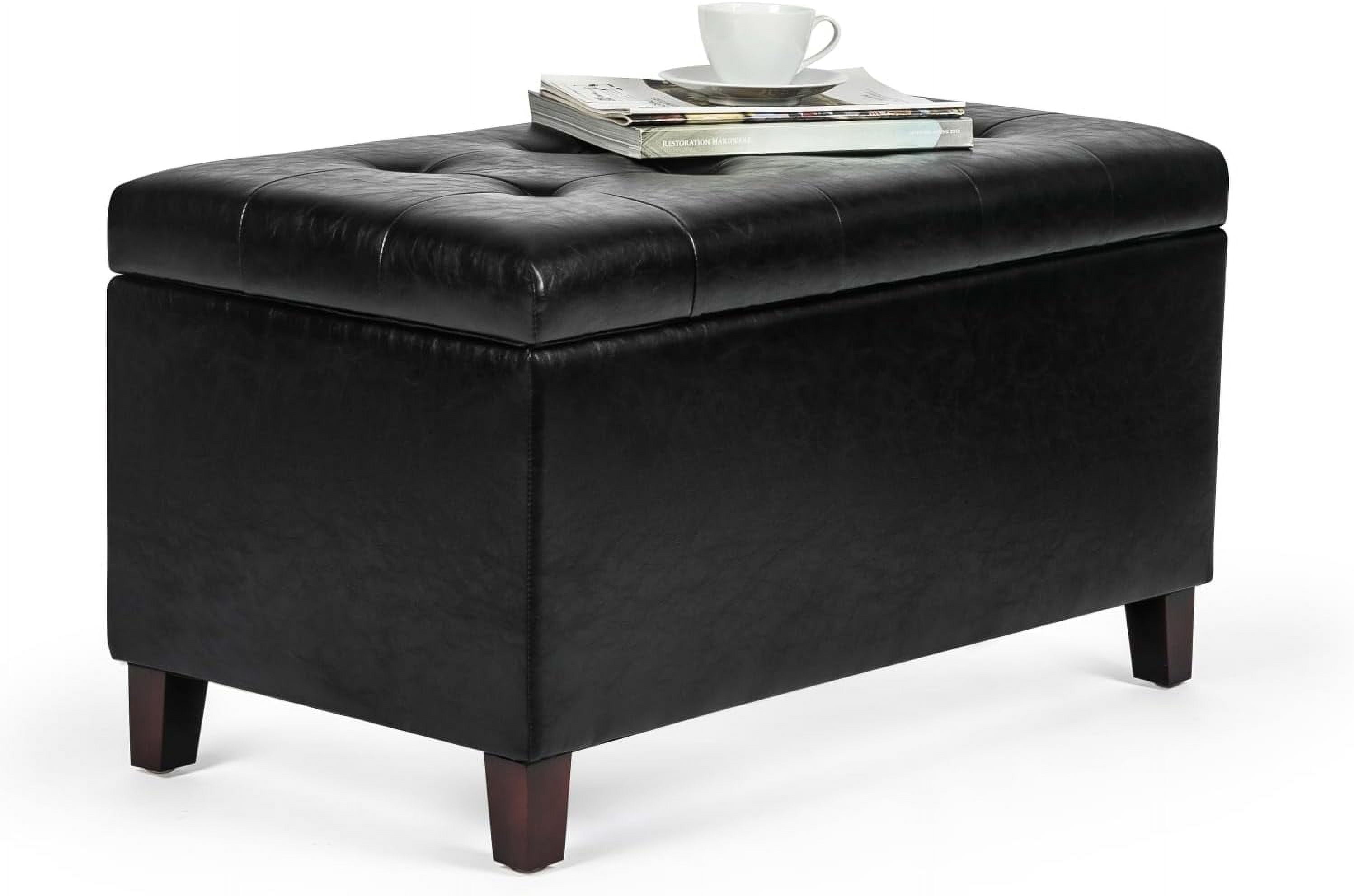 Ottoman with Storage, Faux Leather Storage Ottoman Bench End of Bed ...