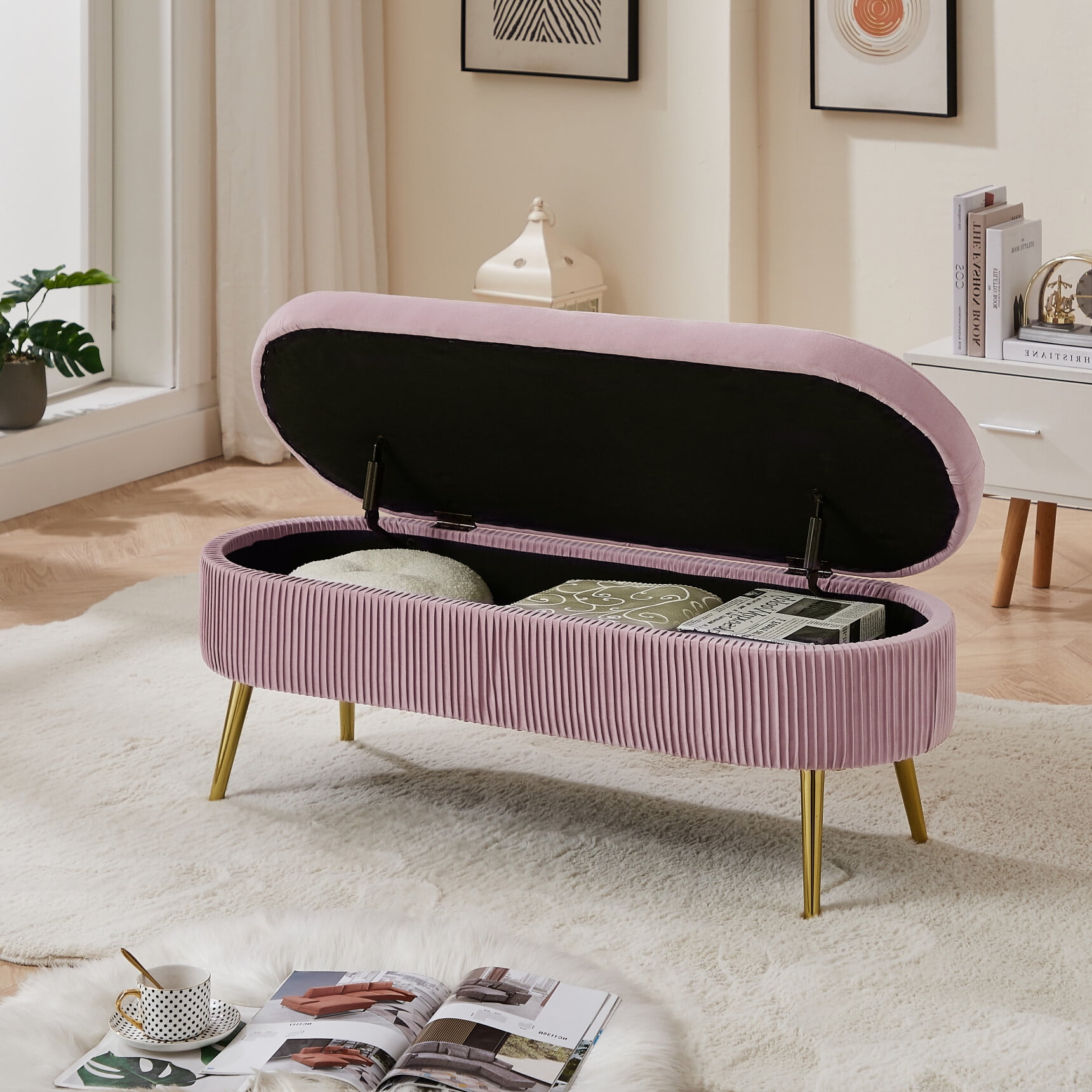 Ottoman with Storage, Storage Ottoman Bench for Bedroom End of Bed with ...