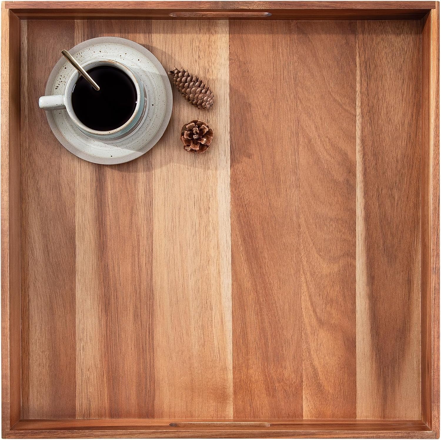 Ottoman Tray for Living Room, 20" Extra Large Tray for Ottoman Serving ...