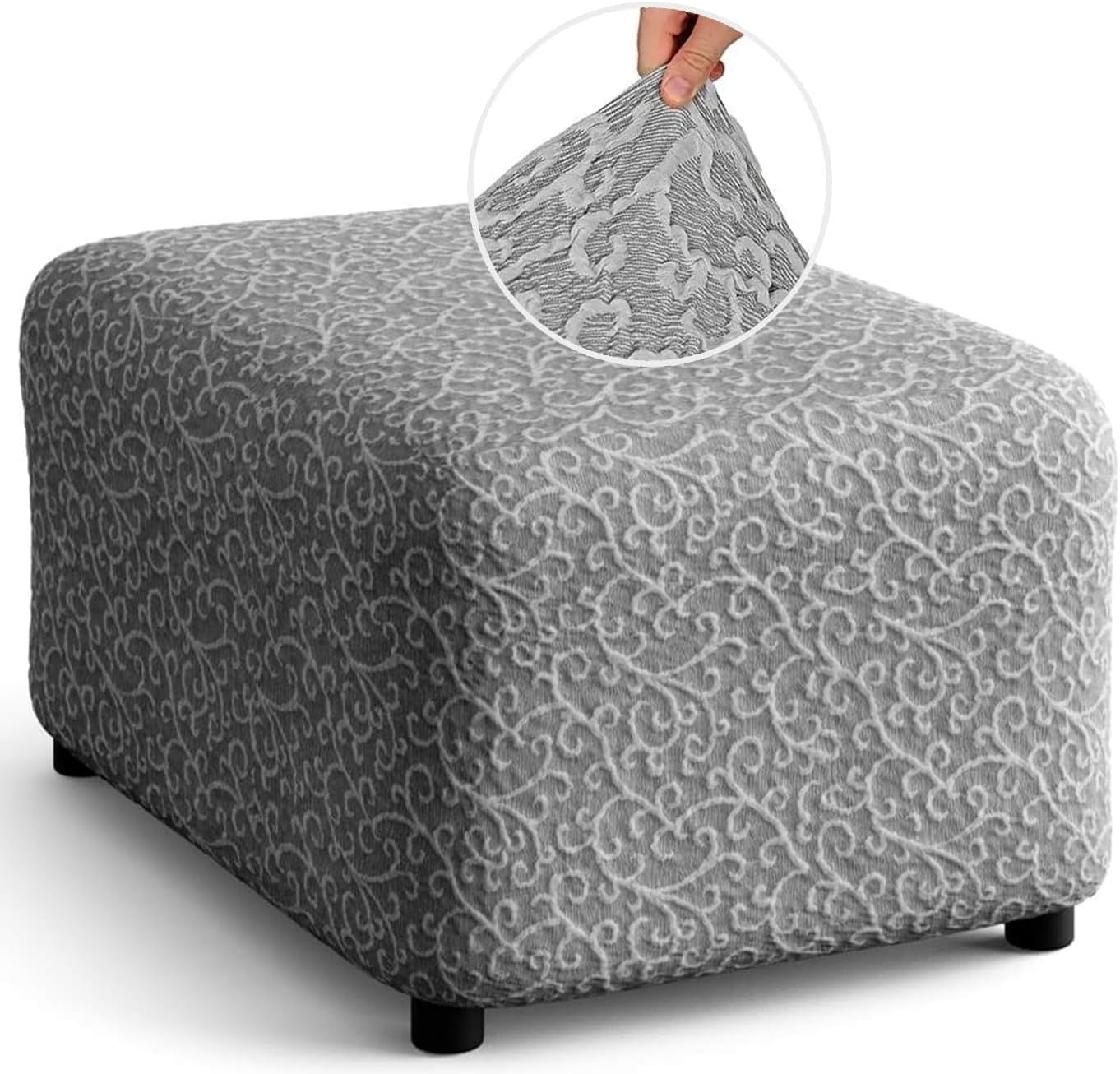 Ottoman ver - Ottoman Stool ver - Ottoman Pouf Slipver - Soft Fabric ...