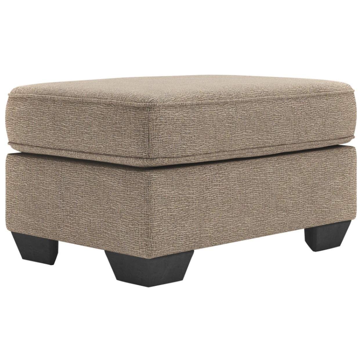 Ottoman with Fabric Upholstery and Block Feet Beige - Saltoro Sherpi ...