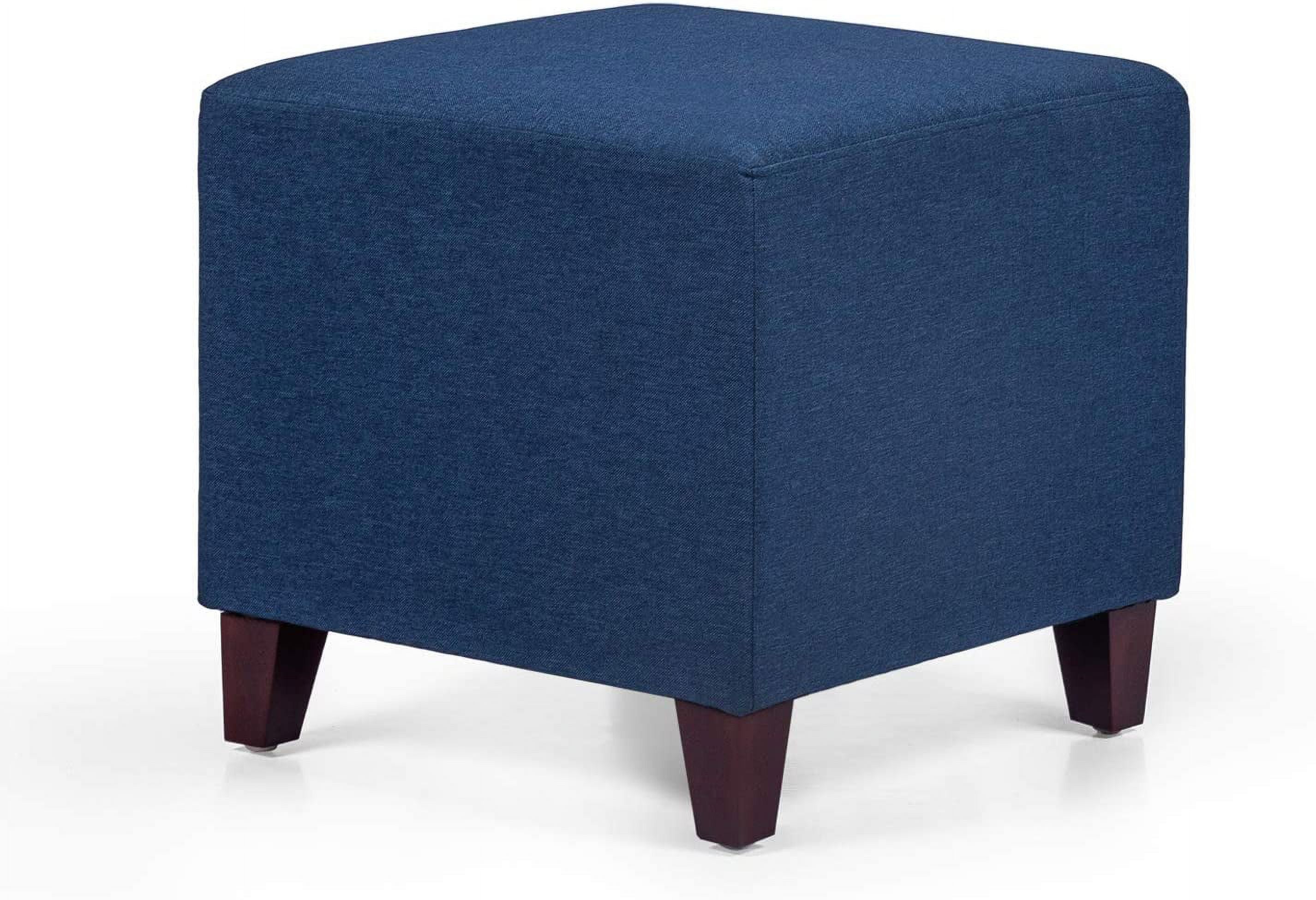 Ottoman with Square Cube Design, 16 Inch Footstools and Ottomans Small, Large Load Capacity ...