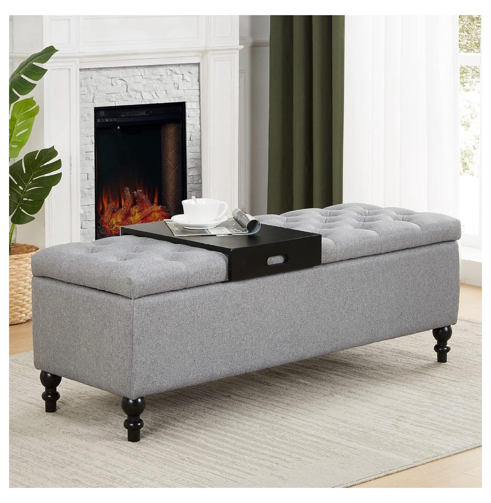 Ottoman with Storage for Bedroom End of Bed Storage Bench,51-inch Large ...