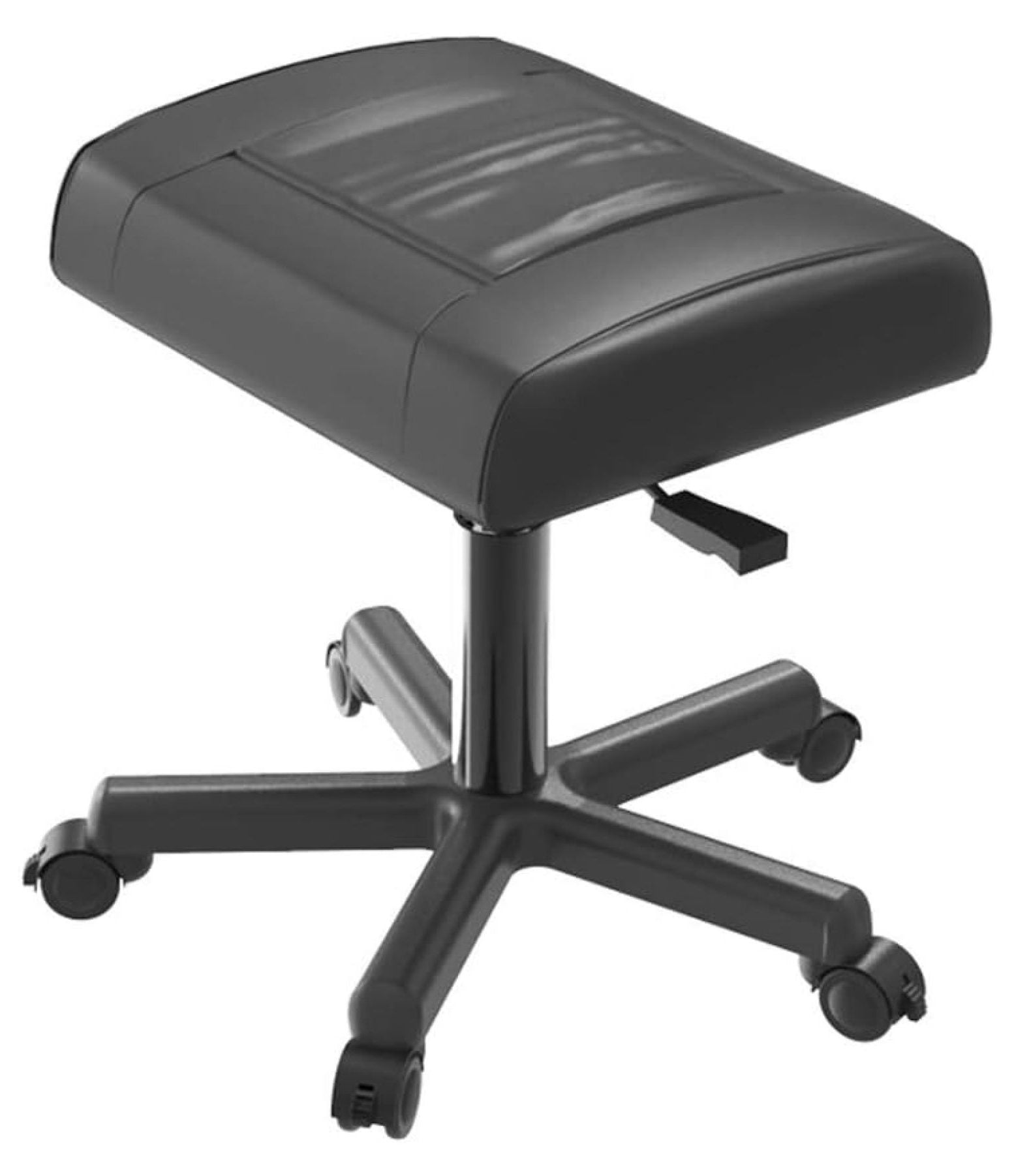 Ottomans/Office Footrests, PU Leather Foot Stool with Wheels, Foot ...