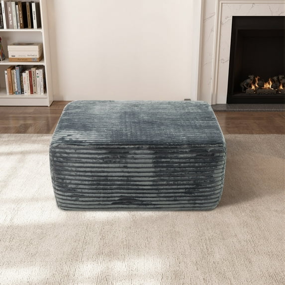Ottomans With Storage, 373-001/ottoman//grey/plush, Grey Living Room ...