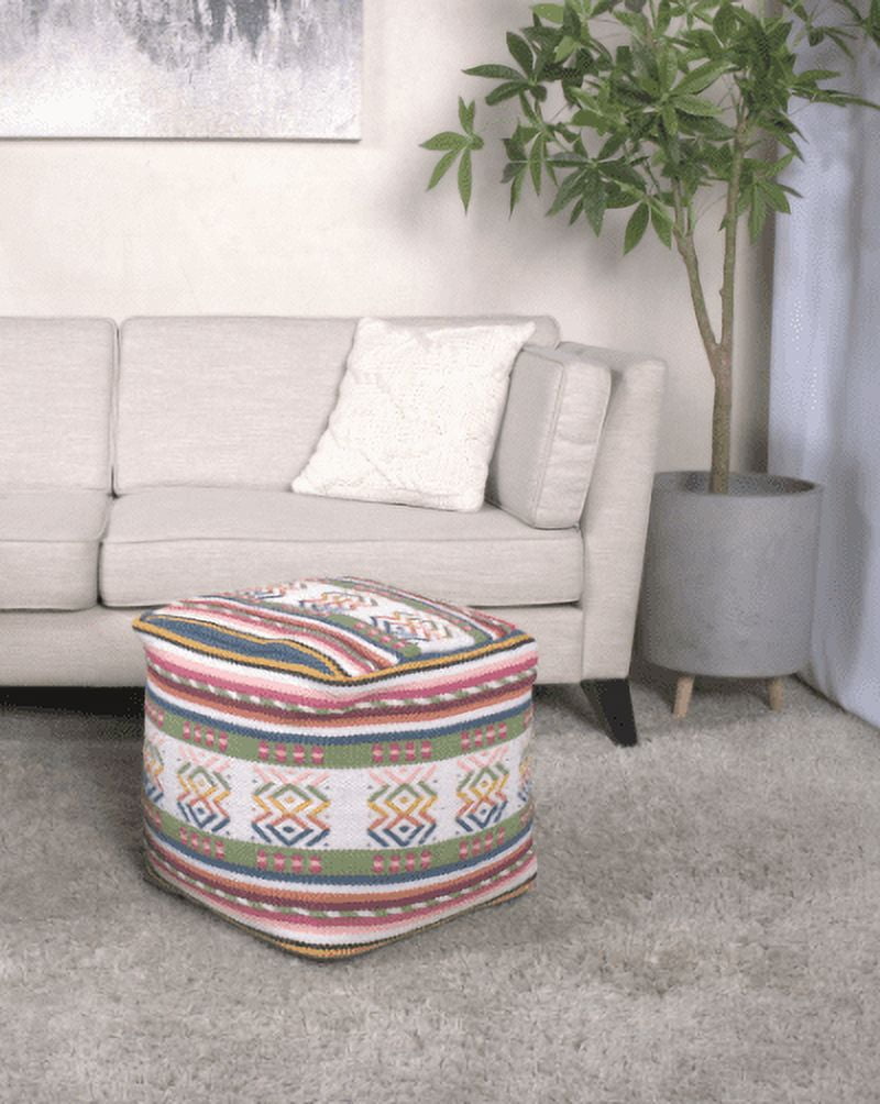Ottomans With Storage Inca Handcrafted Peruvian Print Square Pouf ...
