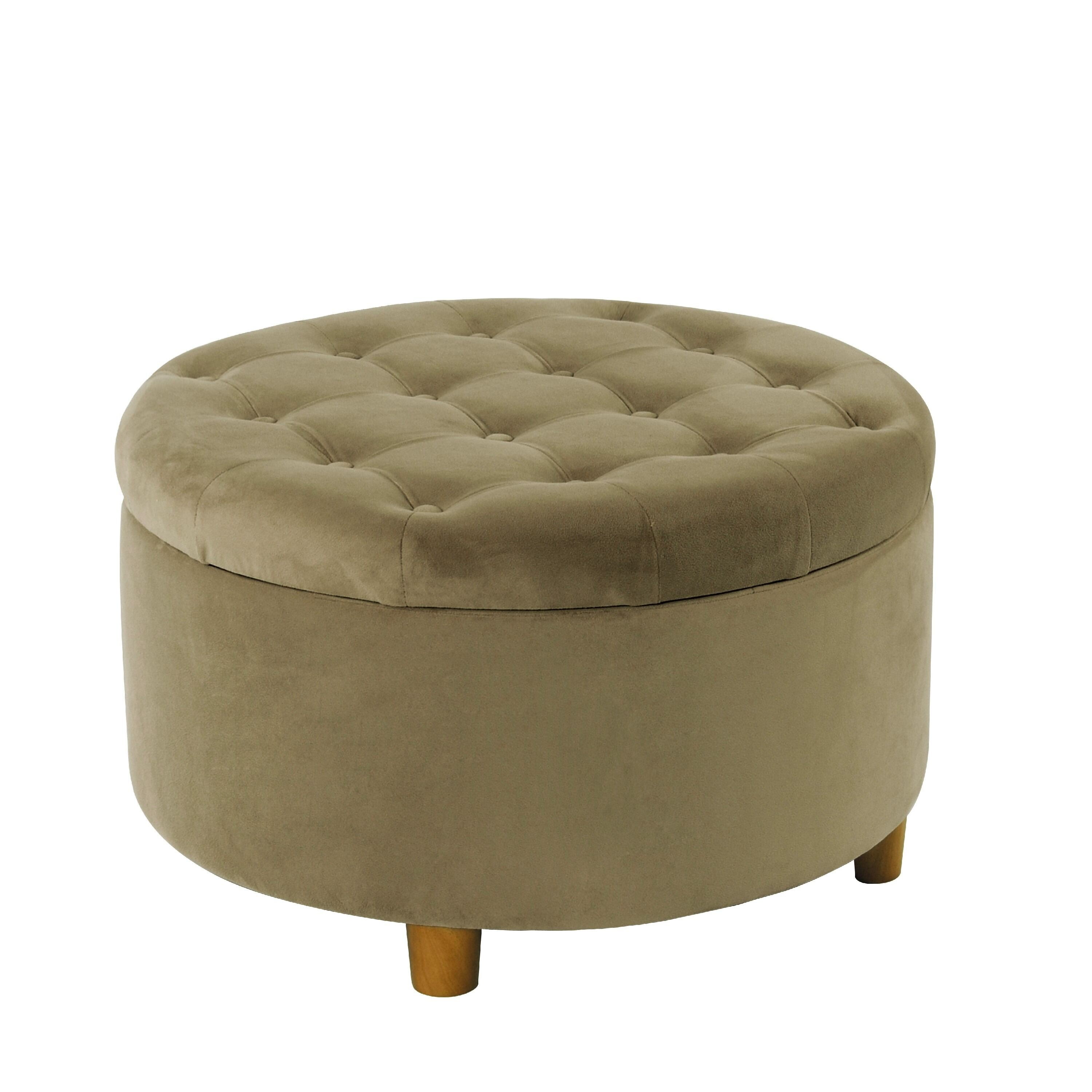 Ottomans With Storage Jo Storage Ottoman, 28 Inch Round Tufted Lift Top ...