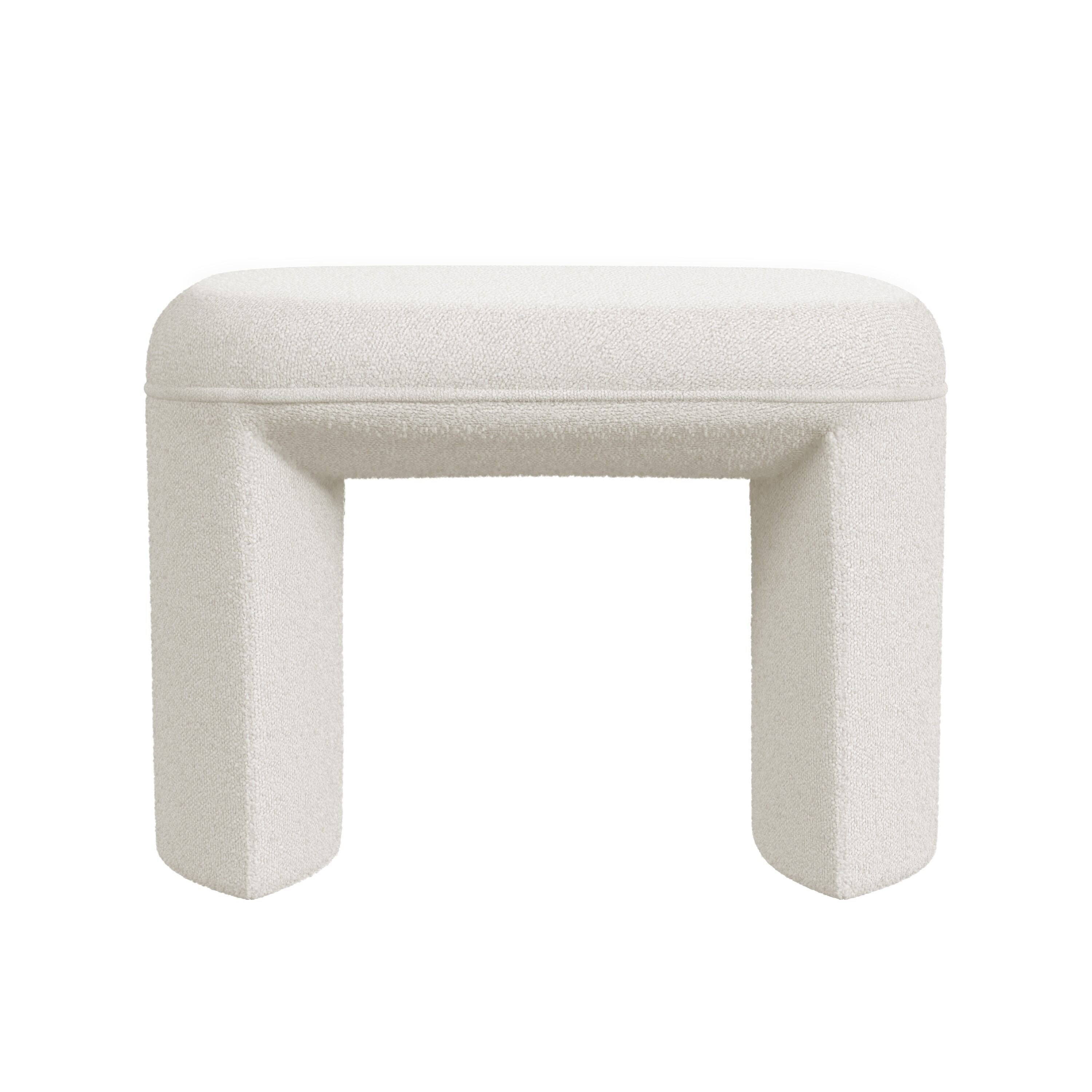 Ottomans With Storage Max Ottoman Footstool with Saddle Seat, Cream ...