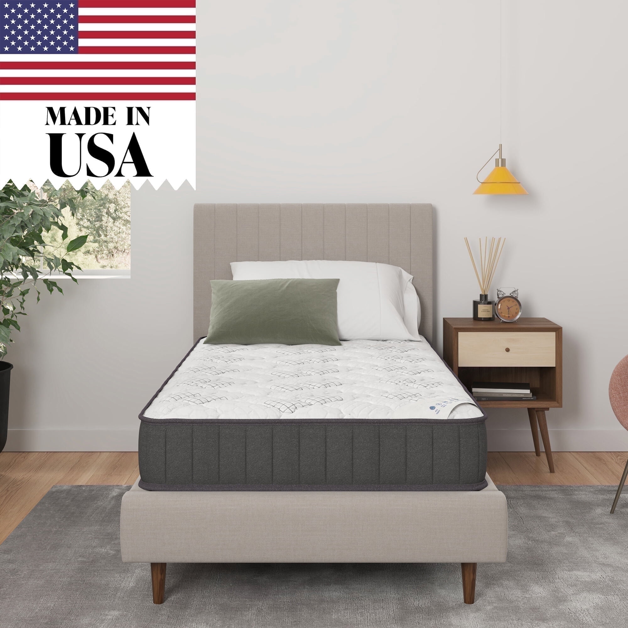 Ottomanson Twin 9" Medium-Firm Hybrid Mattress, CertiPUR-US, Pocket ...
