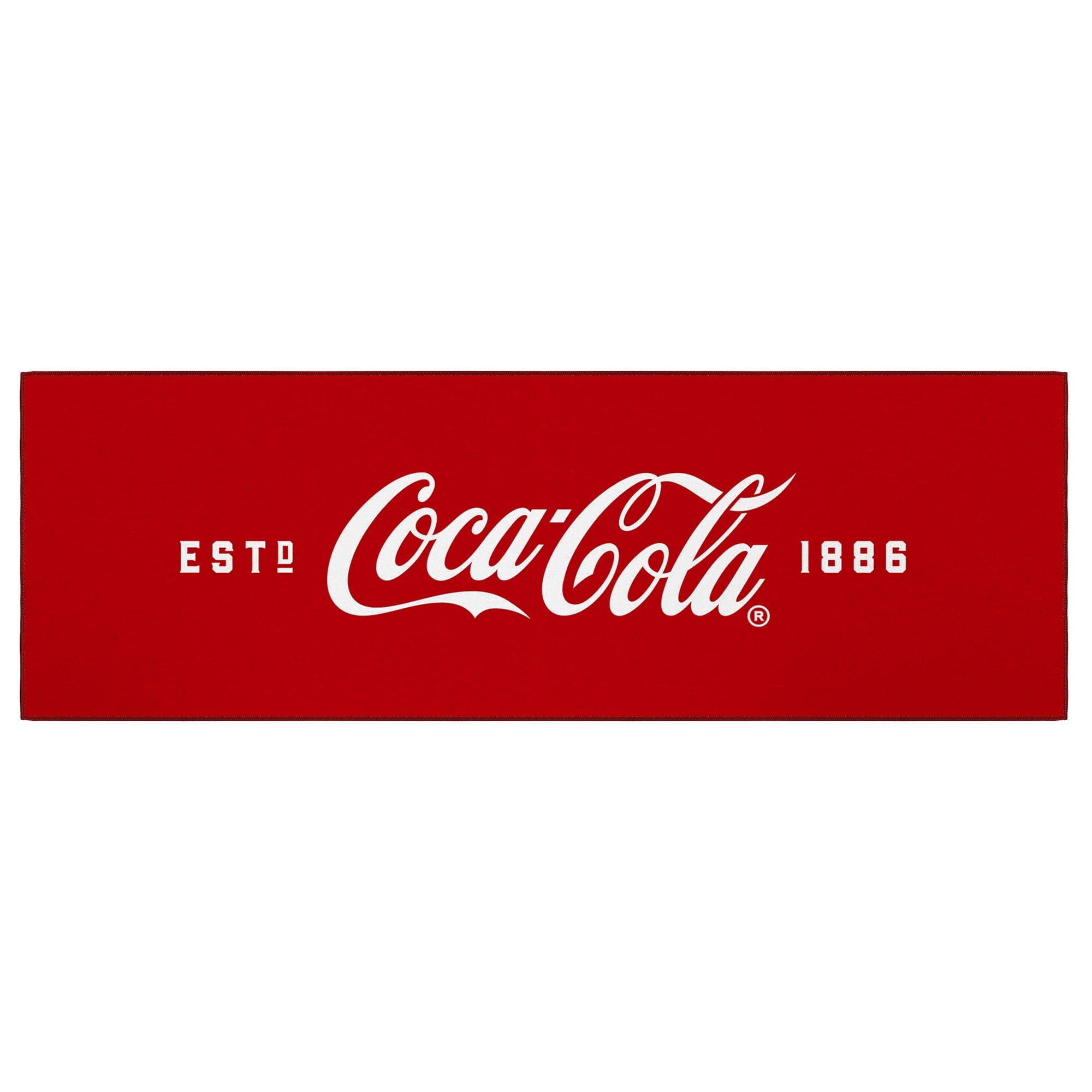 Ottomanson Coca-Cola Logo Machine Washable Non-Slip Rubberback 2x5 ...