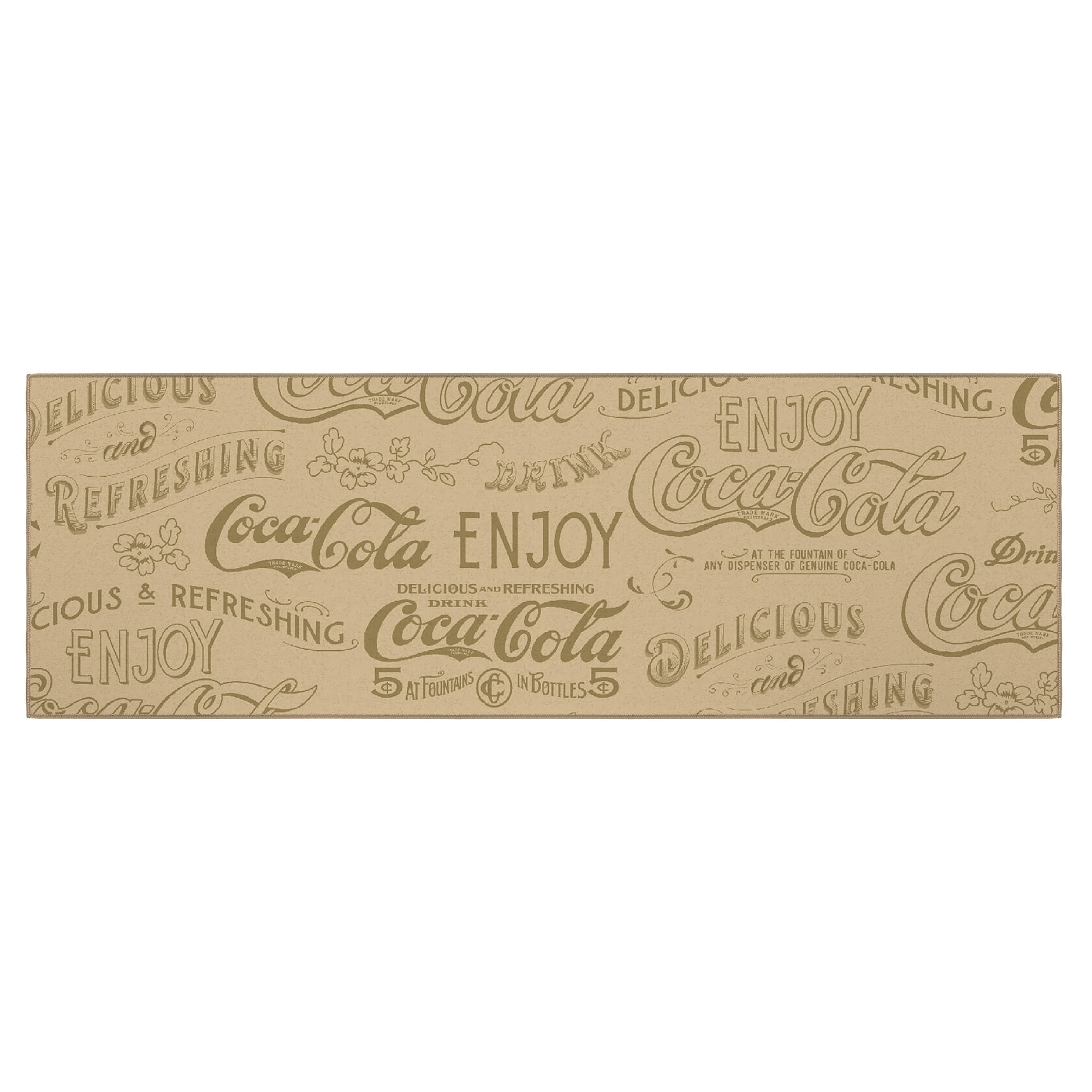Ottomanson Coca-Cola Vintage Runner Rug - 20x59 Non-Slip Rug - Walmart.com