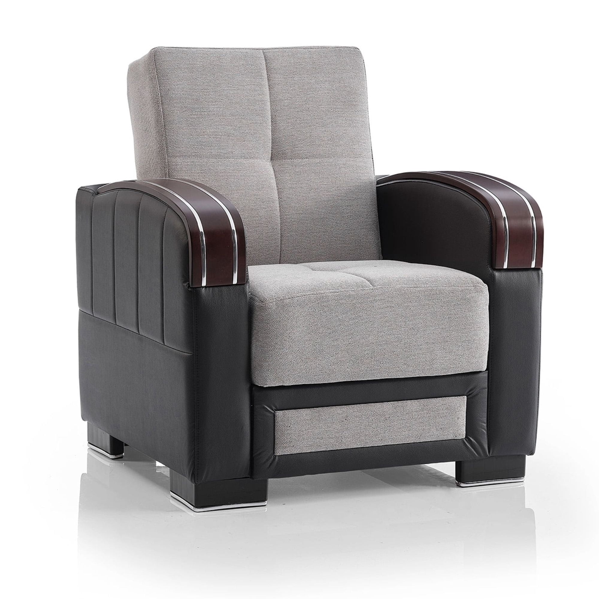 Ottomanson Convertible Accent Chair Chenille Modern Sleeper Armchair ...