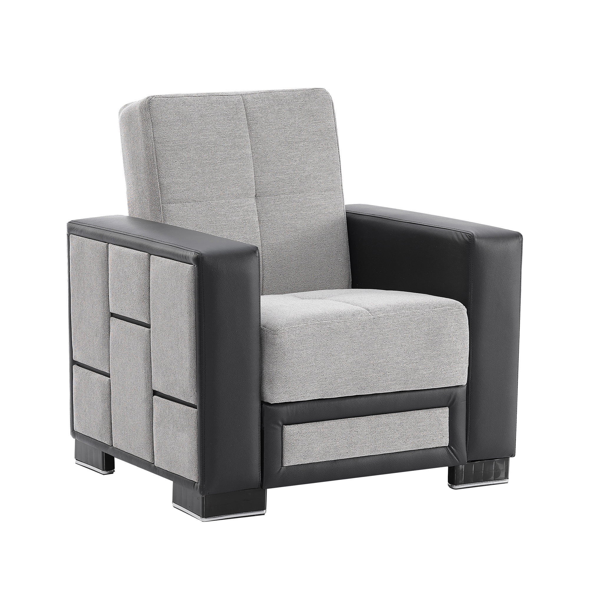 Ottomanson Convertible Accent Chair Chenille Modern Sleeper Armchair ...