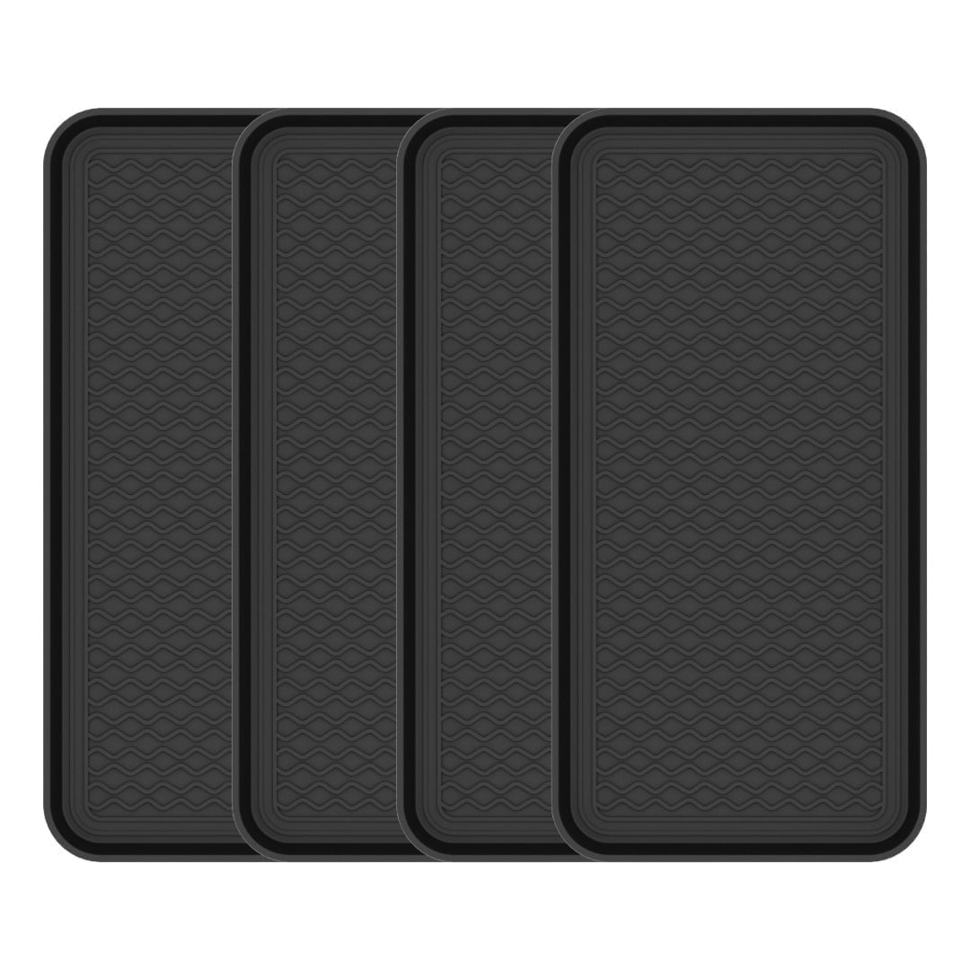 Ottomanson 4 Pack Multi-Purpose Boot Tray 15" x 30" Waterproof Shoe Mat ...