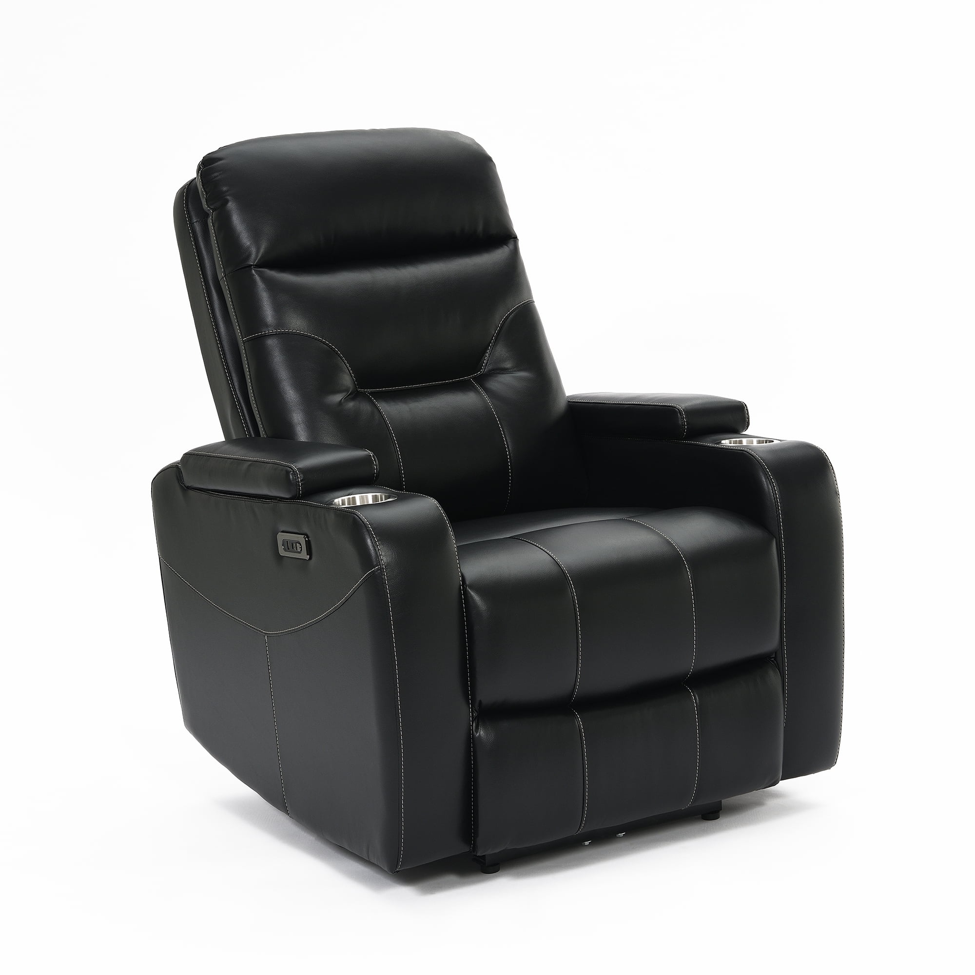 Ottomanson Electric Power Recliner Chair with USB Ports and Cupholders ...