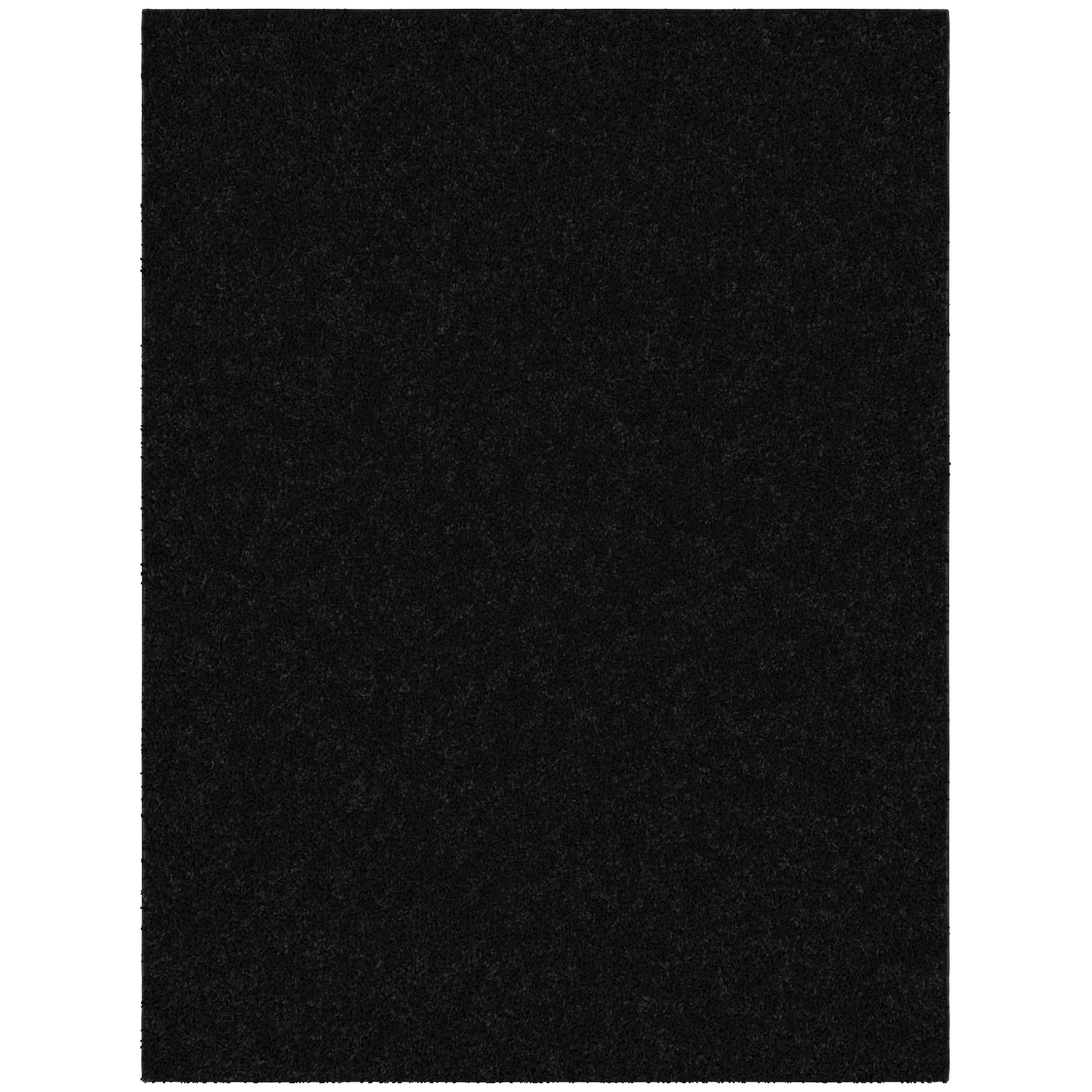 Ottomanson Fluffy Non-Slip Rubberback Solid 5x7 Soft Indoor Area Rug, 5 ...