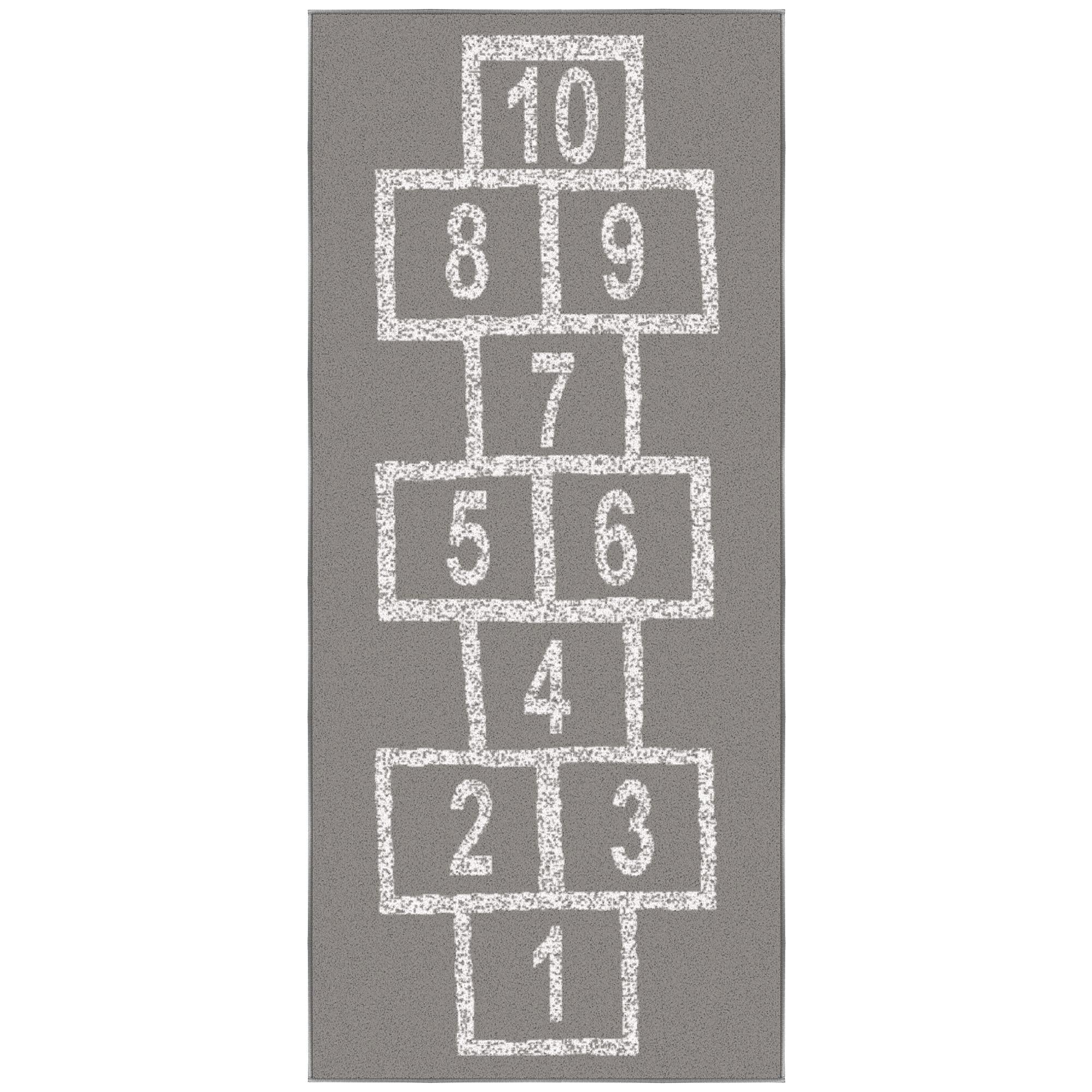 Ottomanson Hopscotch Machine Washable Non-Slip 3x6 Runner Rug for Kids ...