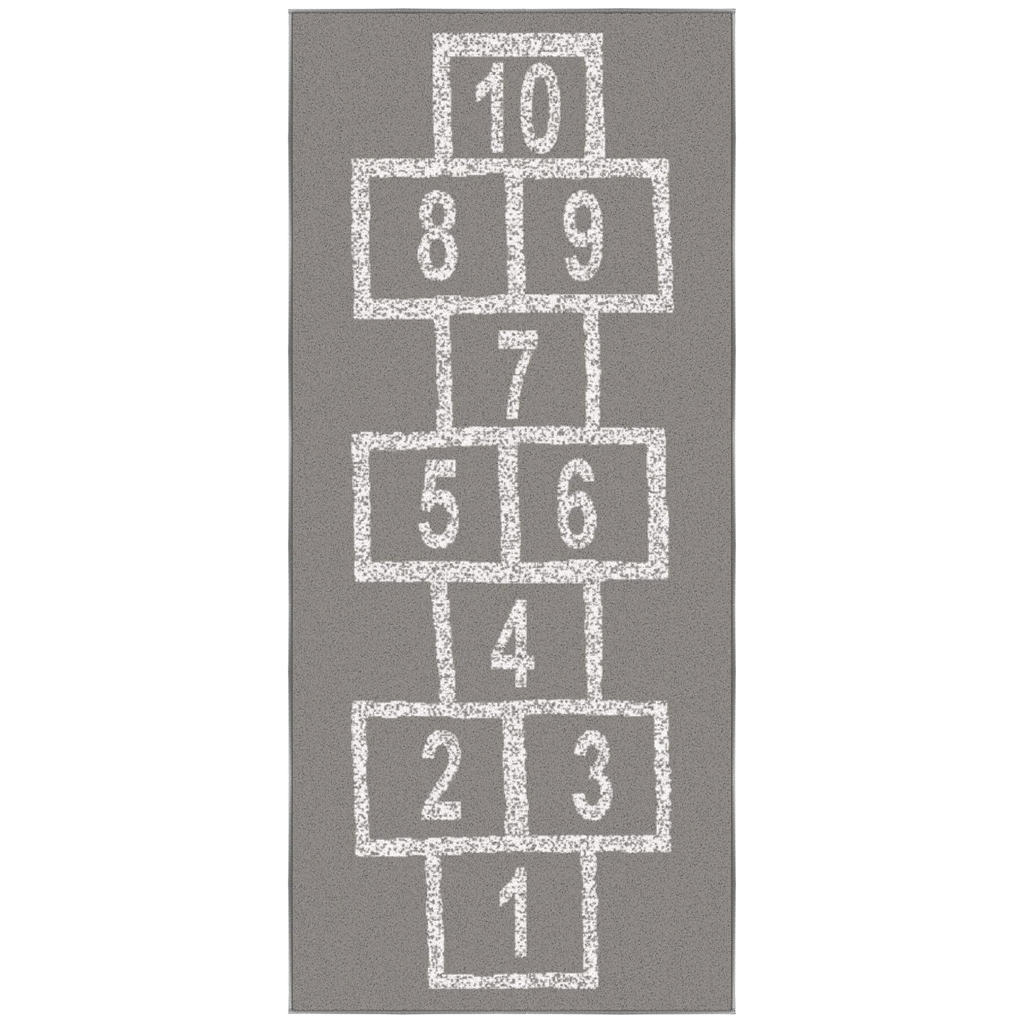 Ottomanson Hopscotch Non-Slip 3x6 Runner Rug for Kids Playroom, 2'7" x ...