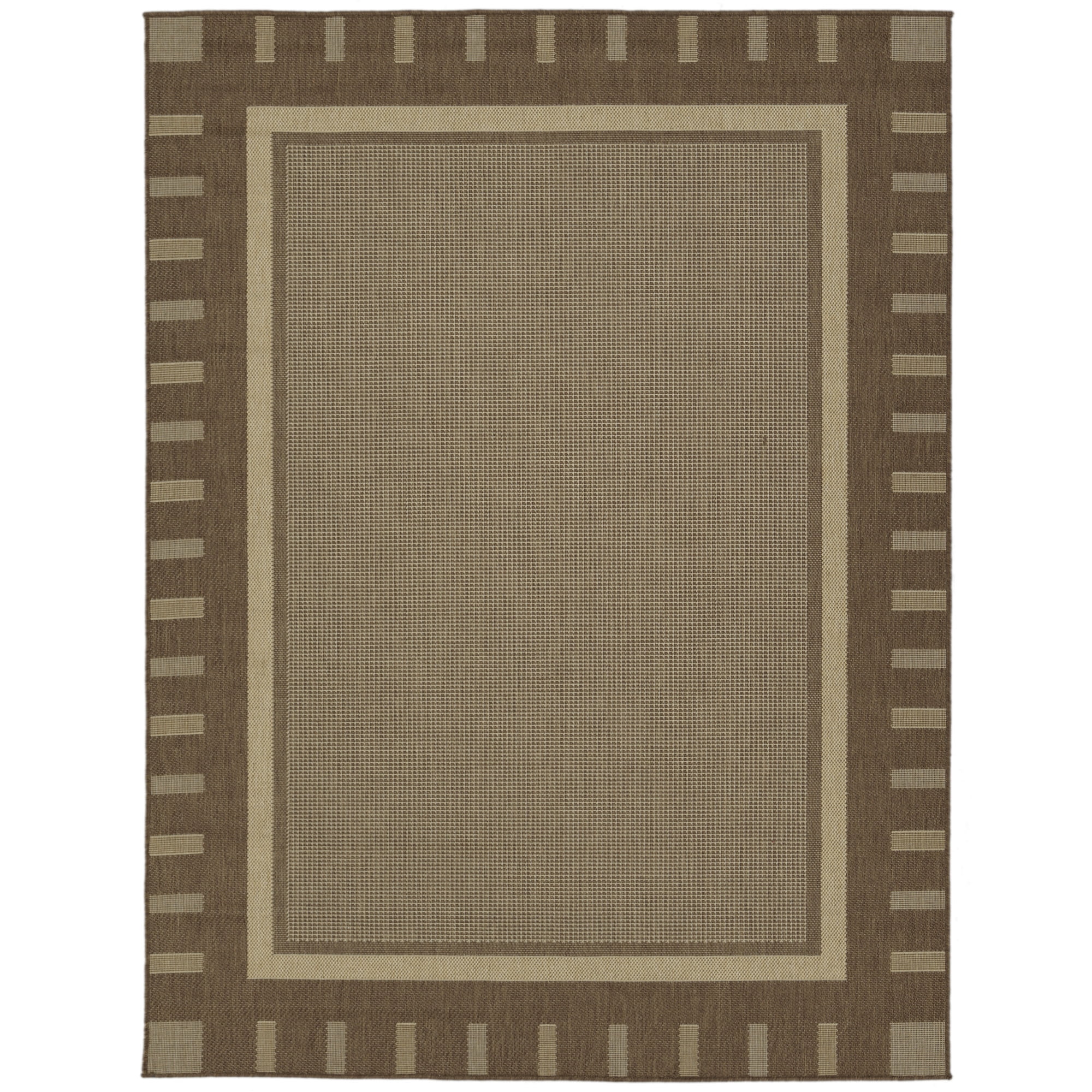 Ottomanson Landscape Bordered Design 5x7 Non Shedding Indoor/Outdoor ...