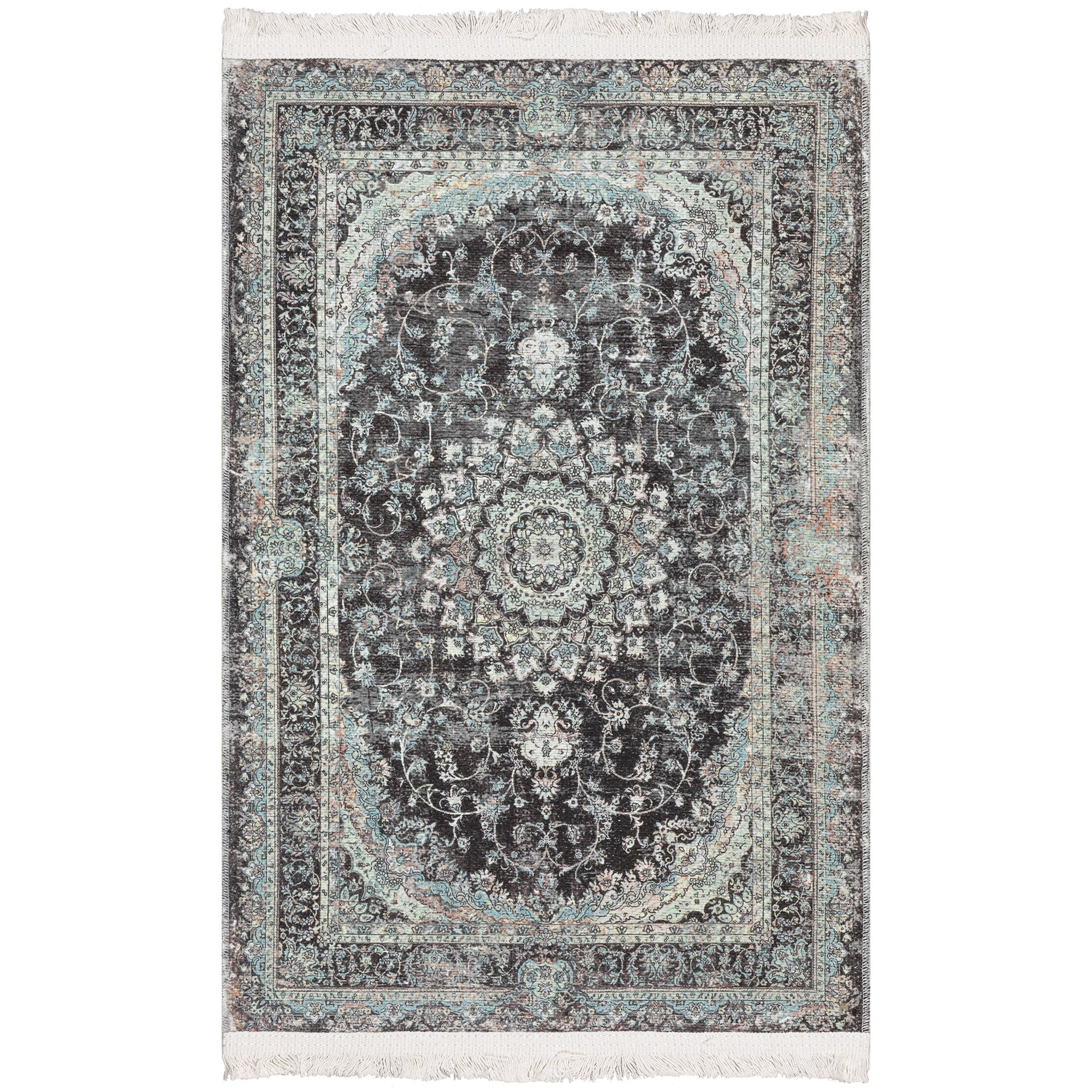 Ottomanson Machine Washable Cotton 2x3 Flatweave Area Rug for Entryway ...