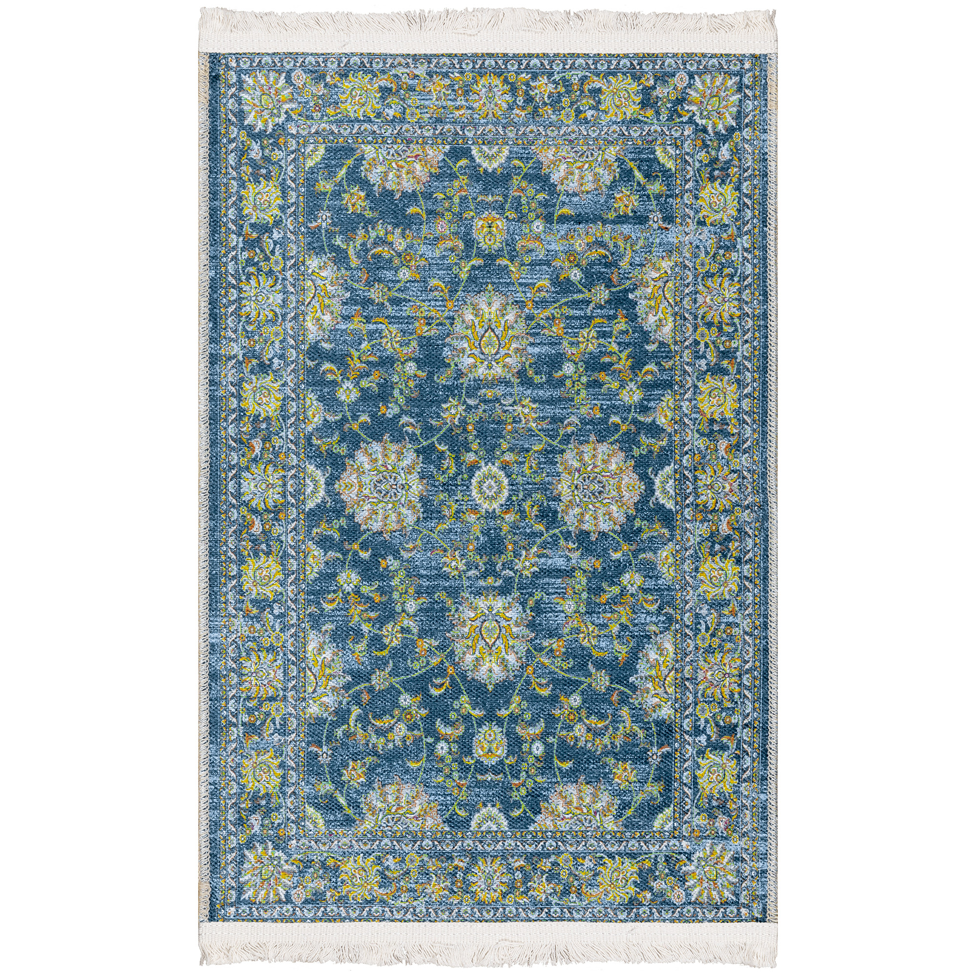 Ottomanson Machine Washable Cotton 2x3 Flatweave Area Rug for Entryway ...