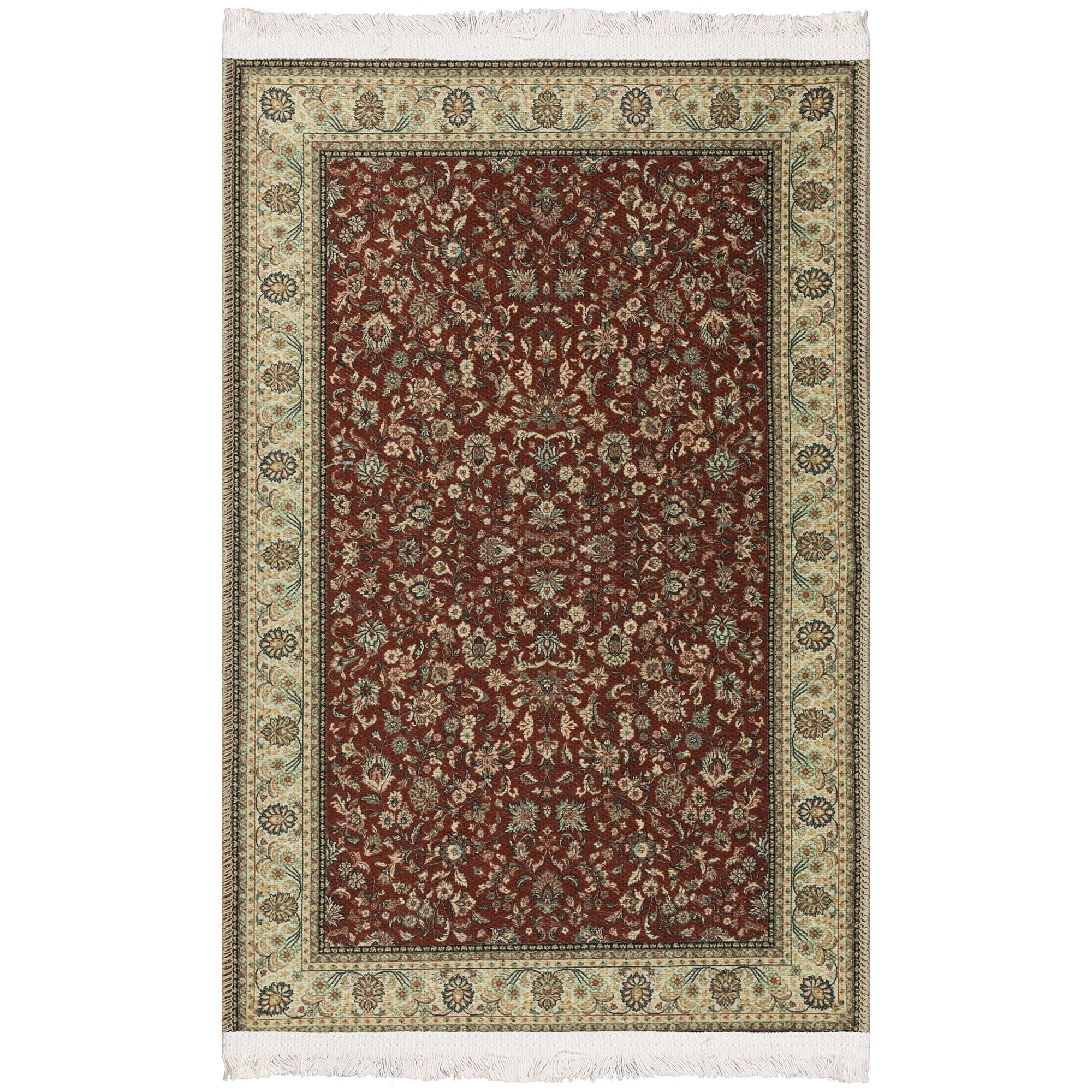 Ottomanson Machine Washable Cotton 2x3 Flatweave Area Rug for Entryway ...