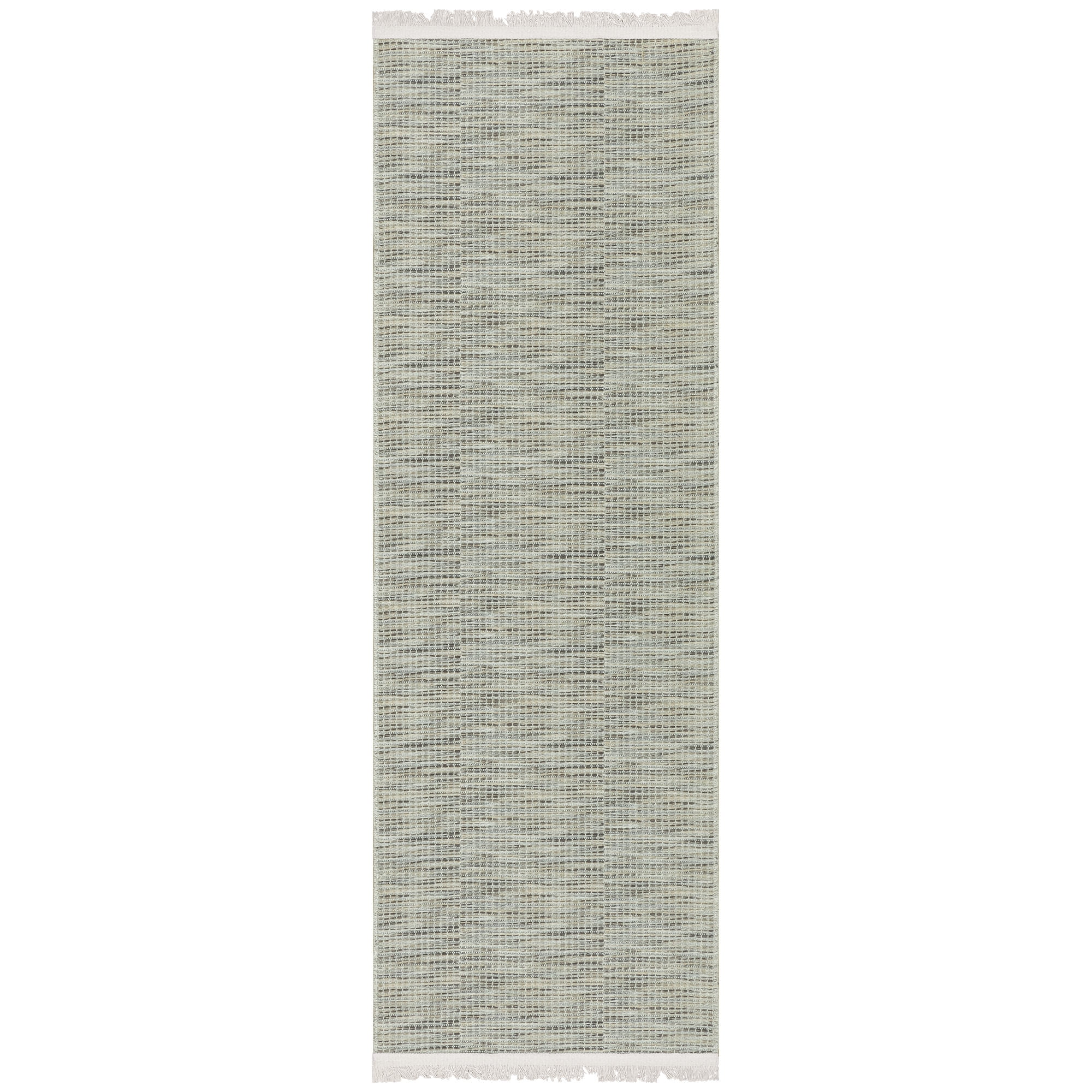 Ottomanson Cotton Flatweave Runner Rug 20x59 Brown Beige for Bedroom ...