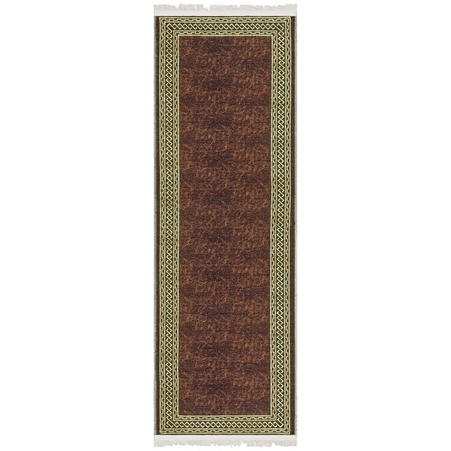 Ottomanson Machine Washable Cotton 2x5 Flatweave Runner Rug for Bedroom ...