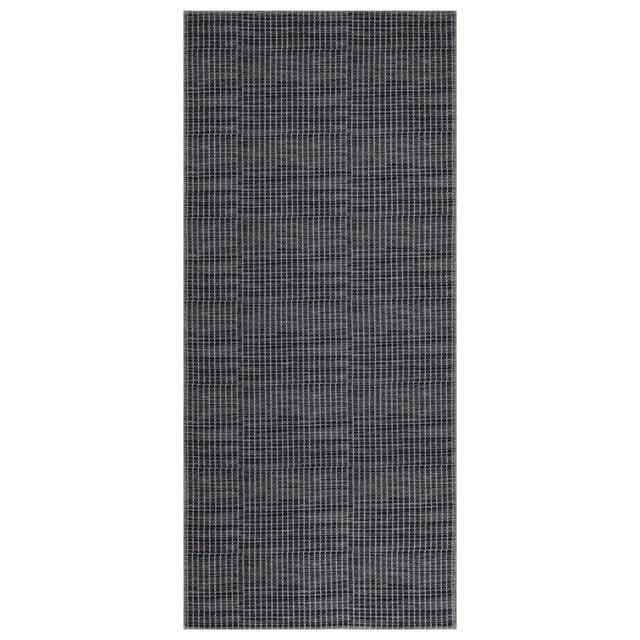 Ottomanson 6 Cotton Runner Rug - Brown/Charcoal Wicker Weave - Walmart.com