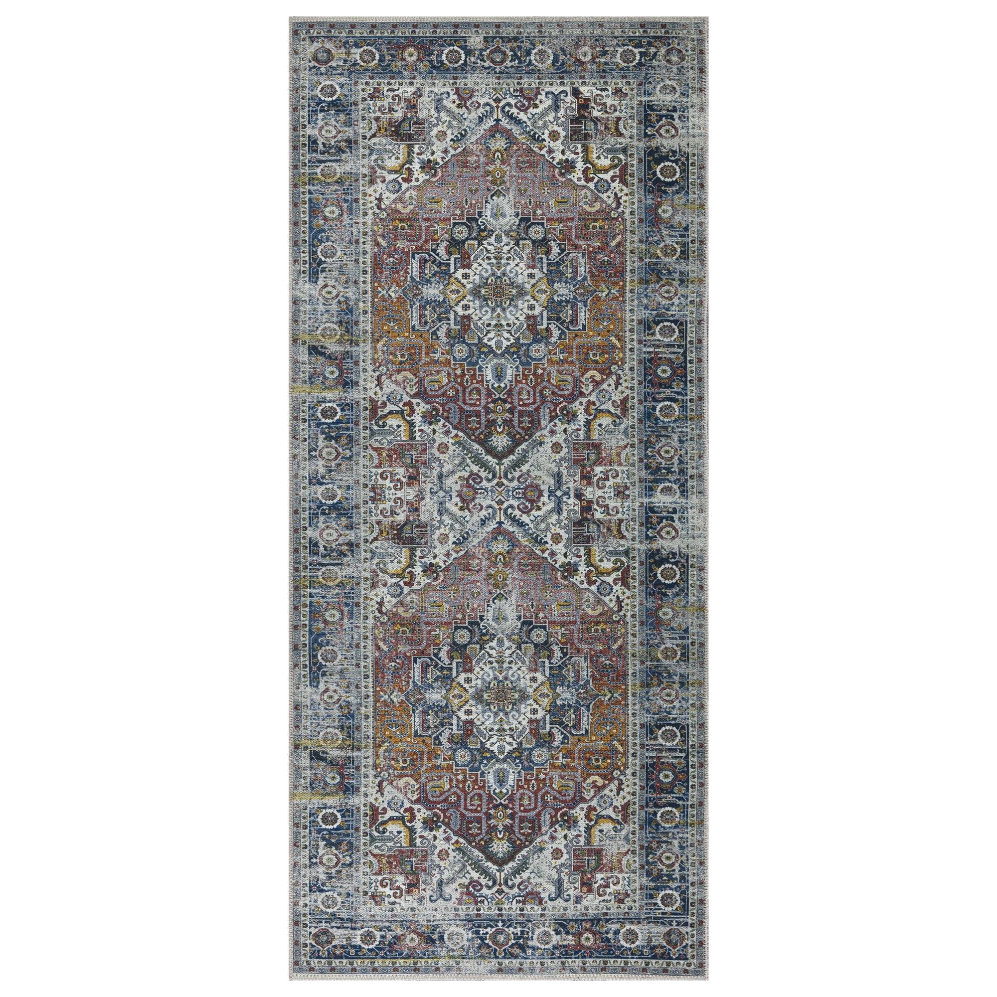 Ottomanson Machine Washable Cotton 3x6 Flatweave Runner Rug for Bedroom ...