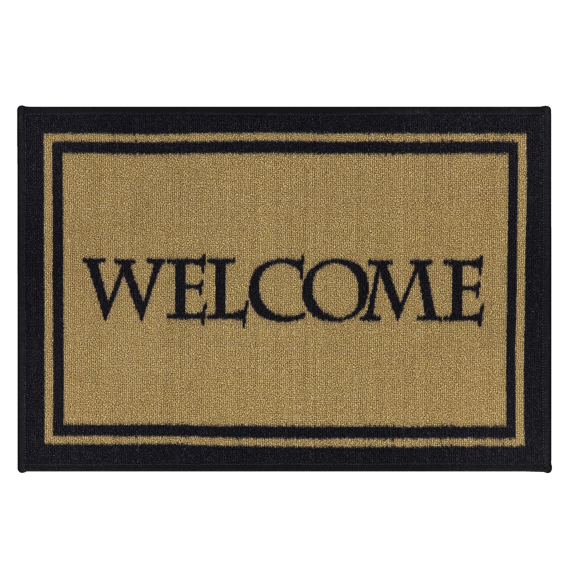 Ottomanson Machine Washable Non-Slip Rubberback 2x3 Welcome Doormat for ...