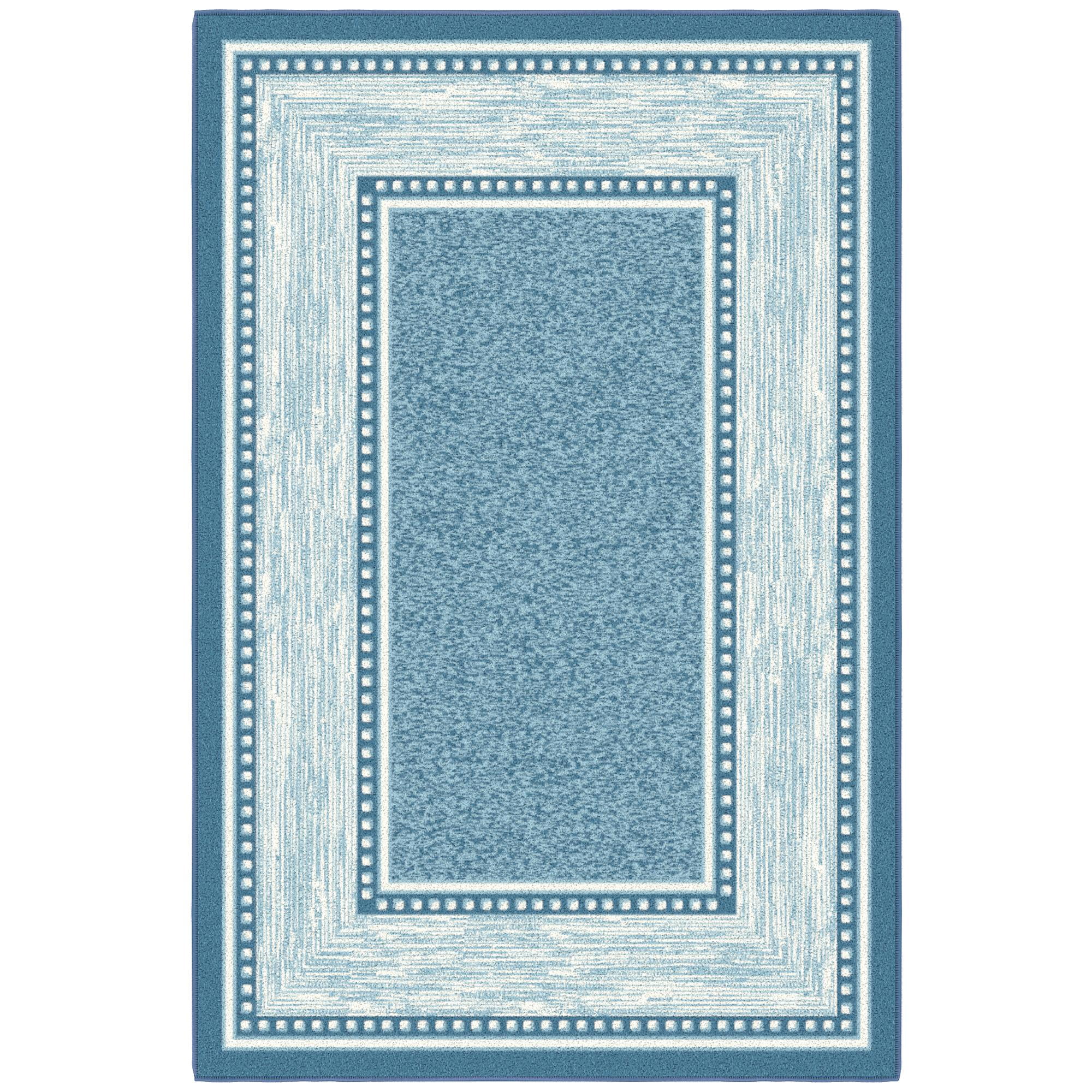 Ottomanson Machine Washable Non-Slip Rubberback Bordered 3x5 Indoor ...