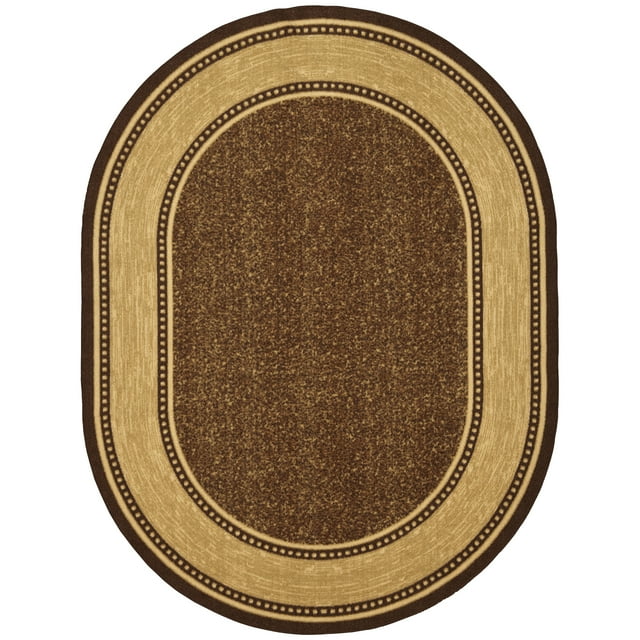 Ottomanson Machine Washable Non-Slip Rubberback Bordered 5x7 Indoor ...