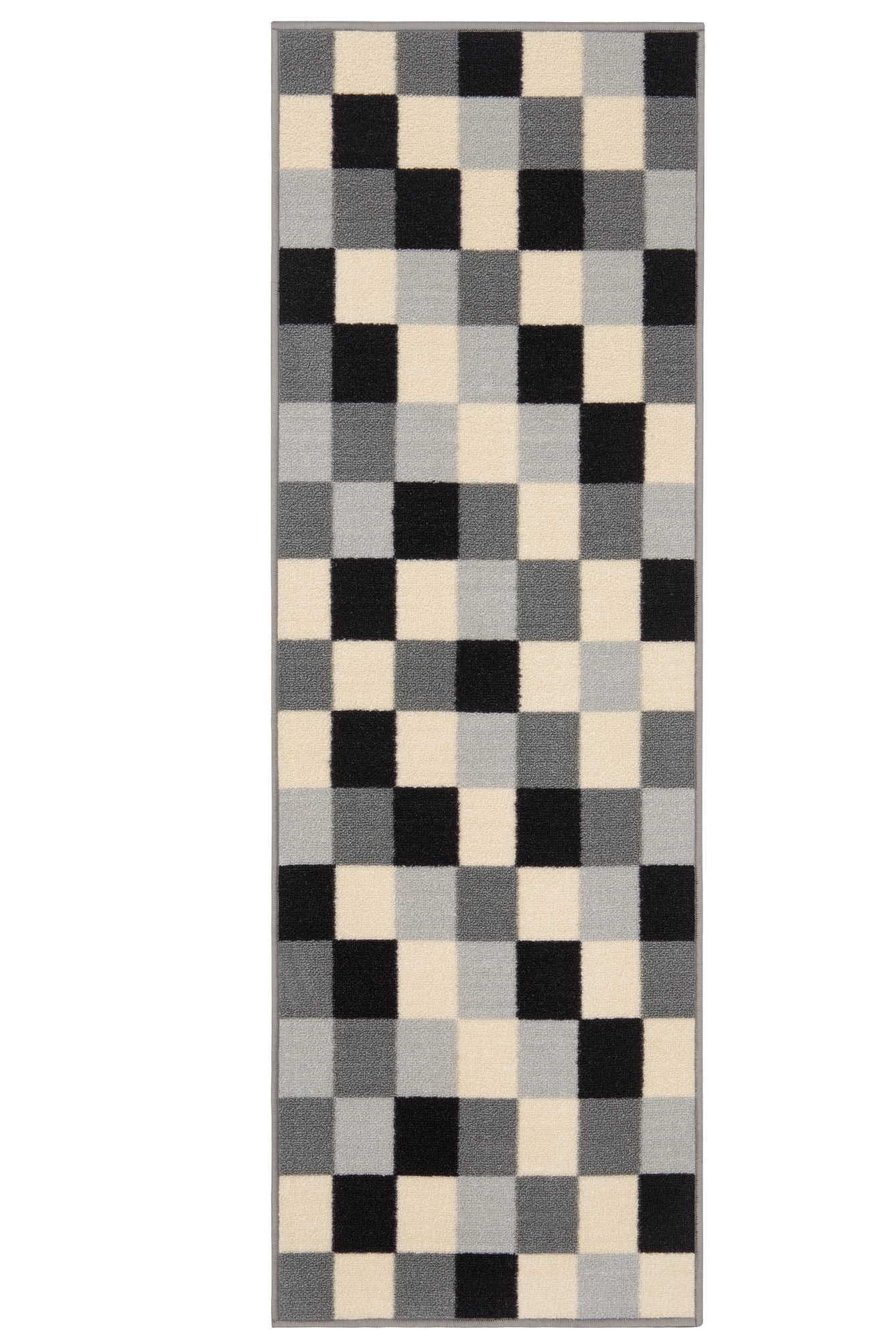 Ottomanson Non-Slip Rubberback Checkered 2x5 Indoor Runner Rug, 20" x ...