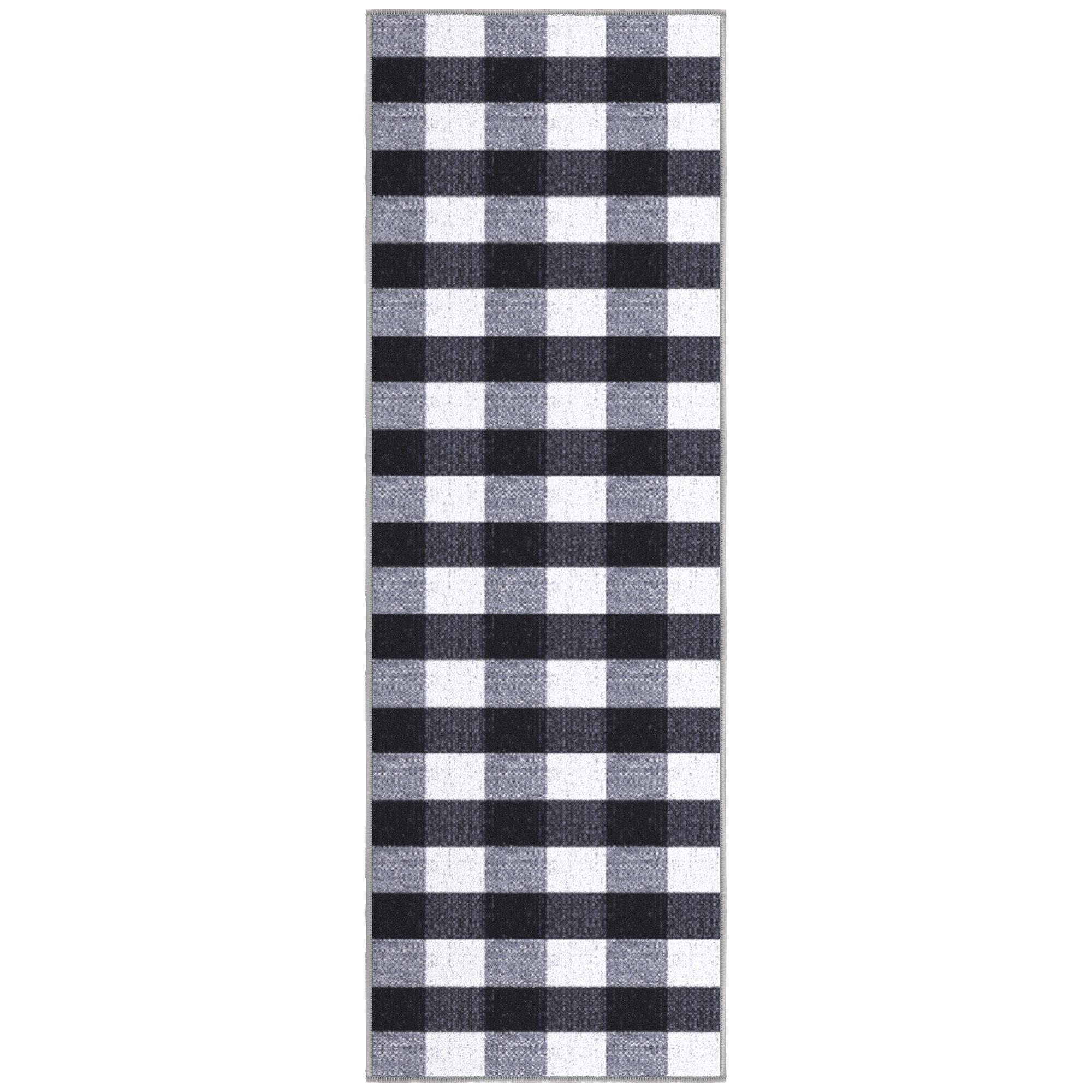 NANTA Cotton Buffalo Plaid Rug Buffalo Check Rug Machine Washable ...