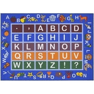 Eric Carle Elementary Pink Alphabet Kids Area Rug Pink/Blue, 35"x51 ...