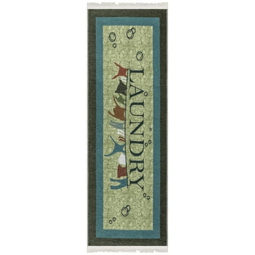 SussexHome Non Skid Washable Laundry Room Rug Runner - 20 x 59 Inches ...