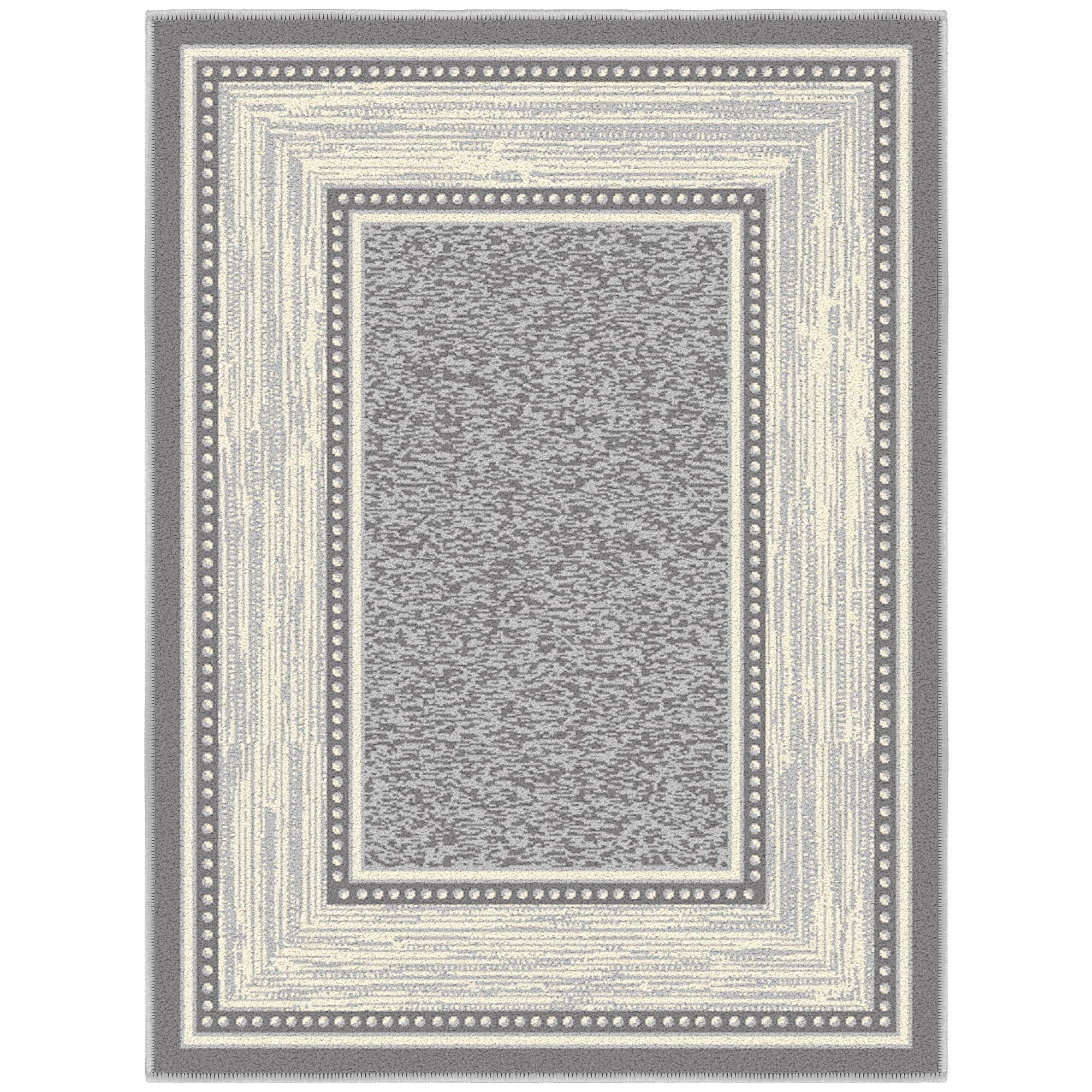 Ottomanson Non-Slip Area Rug for Entryway 2x3 Rubberback Border Indoor ...