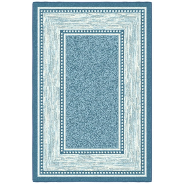 Ottomanson Non-Slip Area Rug for Living Room 3x5 Rubberback Border ...
