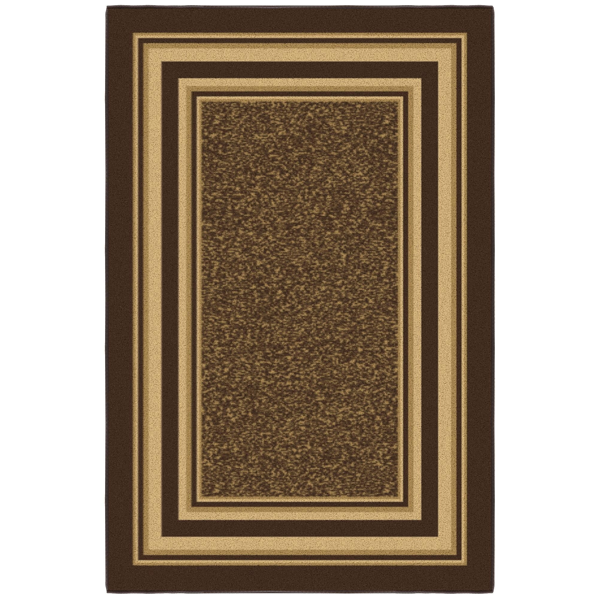 Ottomanson Non-Slip Area Rug for Living Room 3x5 Rubberback Border ...