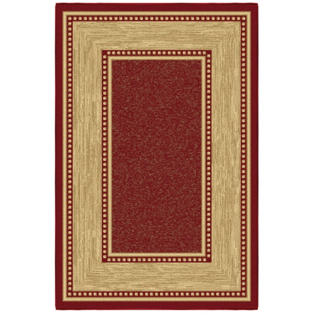 Ottomanson Non-Slip Area Rug for Living Room 3x5 Rubberback Border ...
