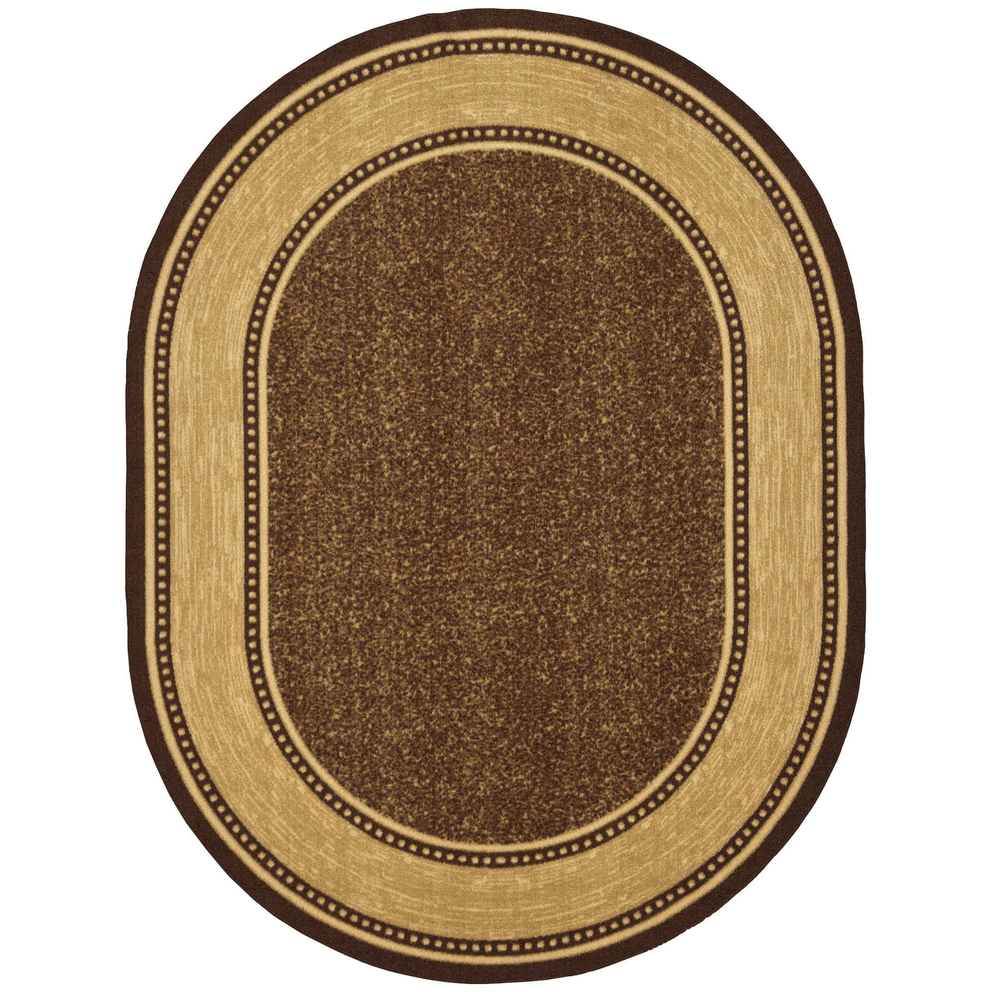 Ottomanson Non-Slip Area Rug for Living Room 5x7 Rubberback Border ...