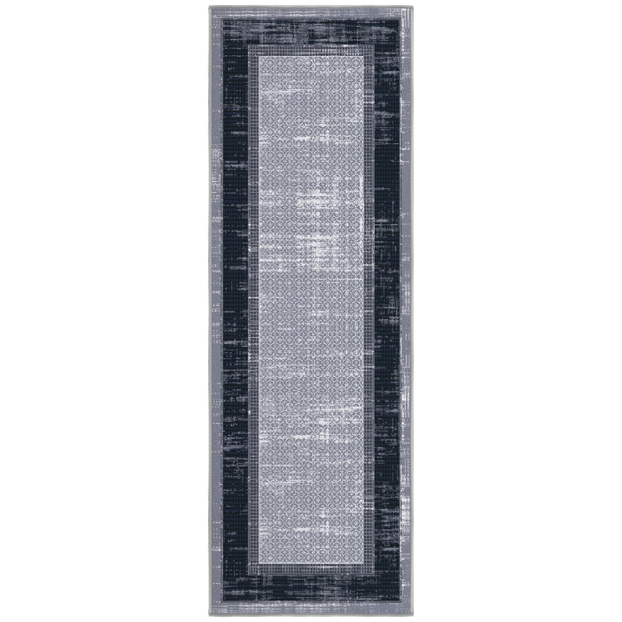 Ottomanson Non-Slip Hallway Runner Rug 2x5 Rubberback Border Indoor Rug ...