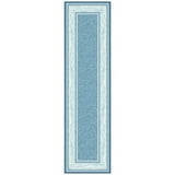 Ottomanson Border Hallway Runner Rug, 2'7" x 9'10", Blue - Walmart.com