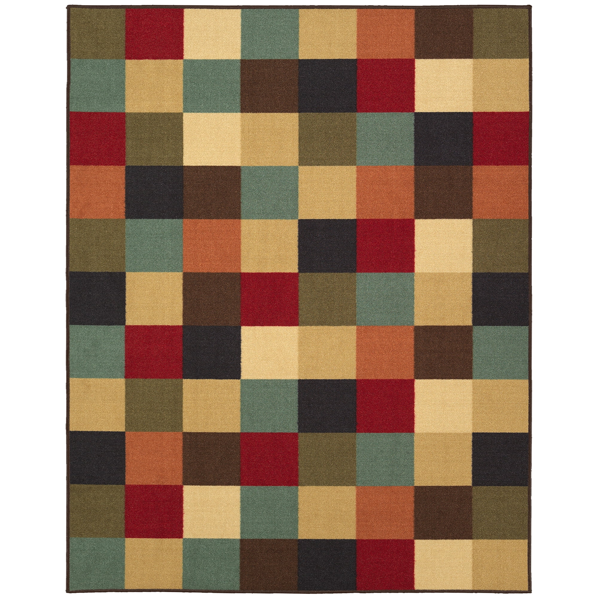 Ottomanson Non-Slip Rubberback Checkered 8x10 Indoor Area Rug, 8'2" x 9 ...