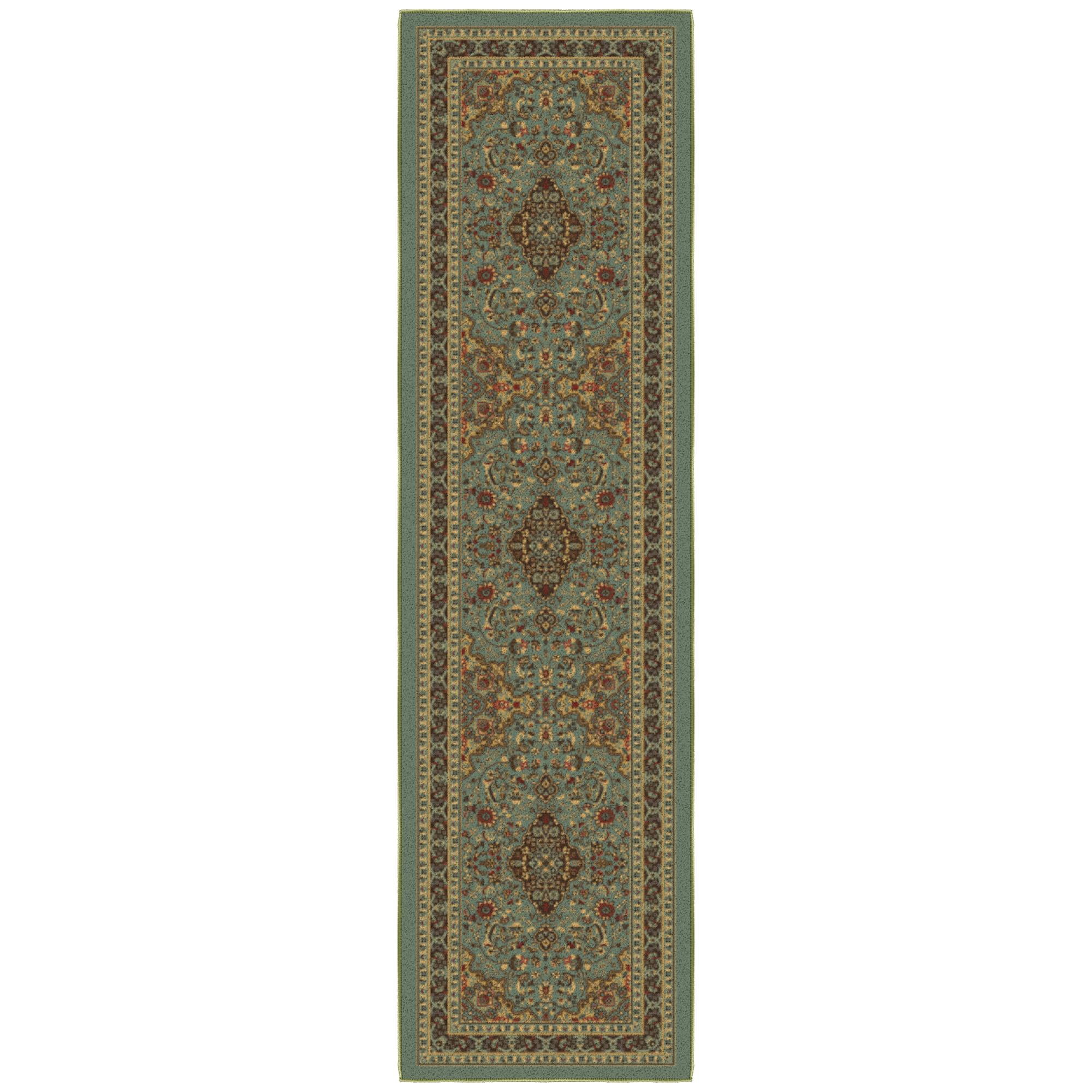 Ottomanson Non-Slip Rubberback Medallion Oriental 2x7 Indoor Runner Rug ...