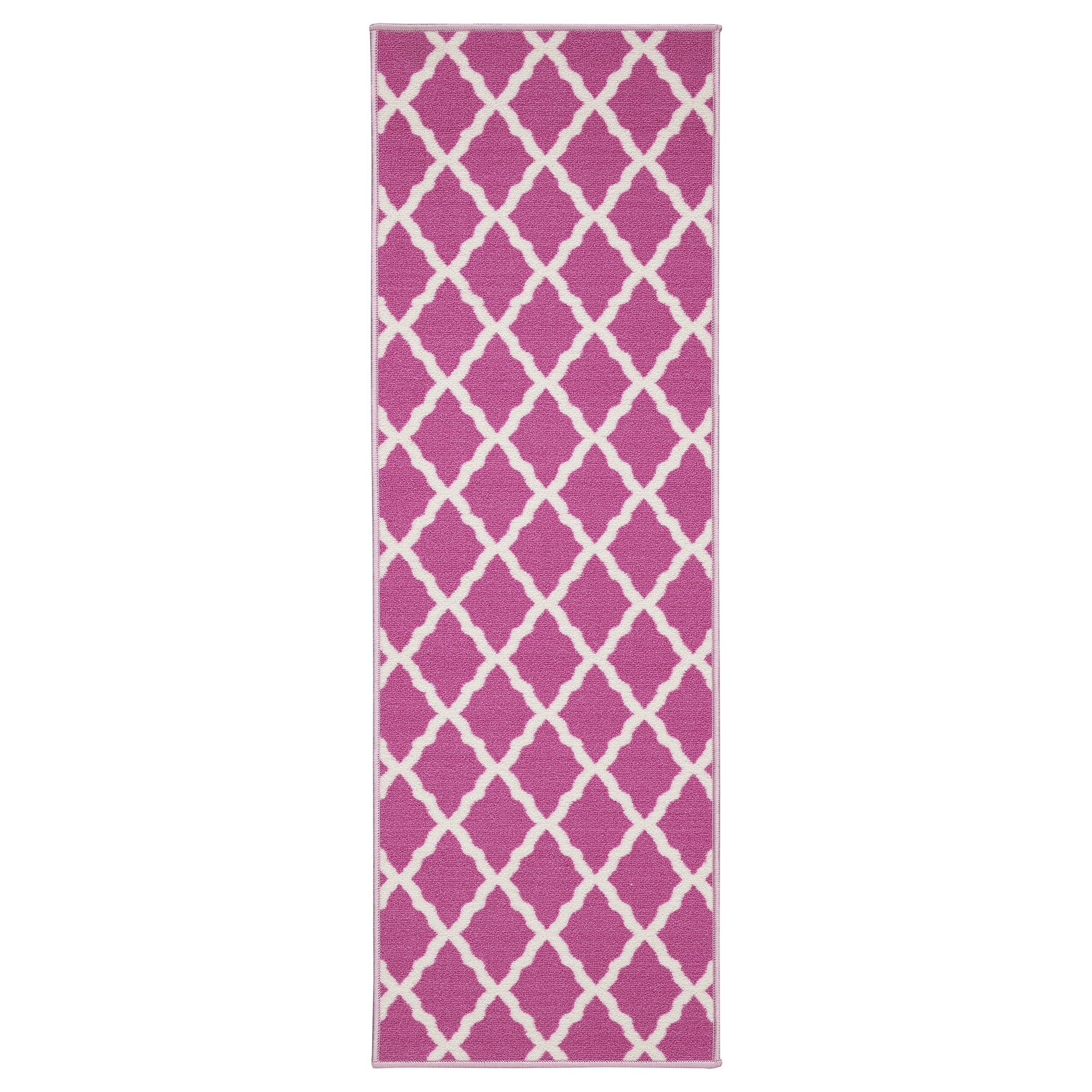 Ottomanson Non-Slip Rubberback Moroccan Trellis 2x5 Runner Rug For ...