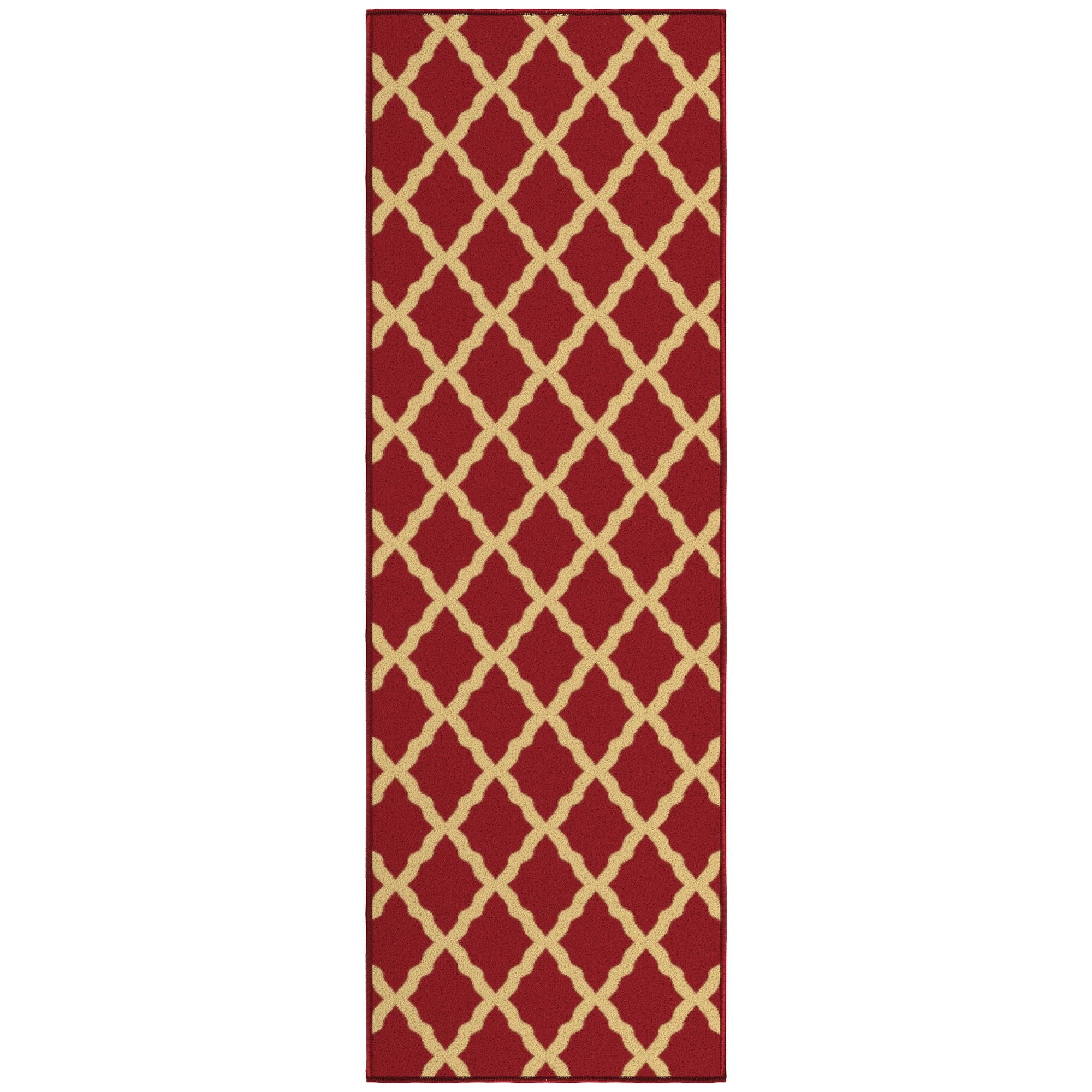 Ottomanson Non-Slip Rubberback Trellis 2x5 Runner Rug For Bedroom, 20 ...